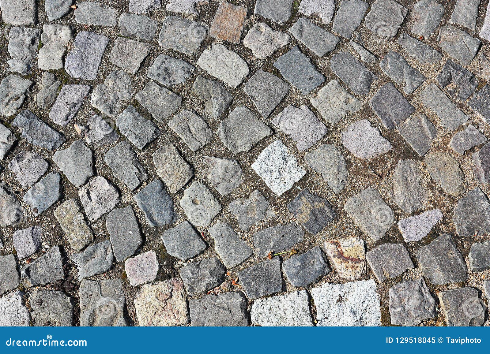 Cubic Stone Pavement on the Street Stock Image - Image of granite ...
