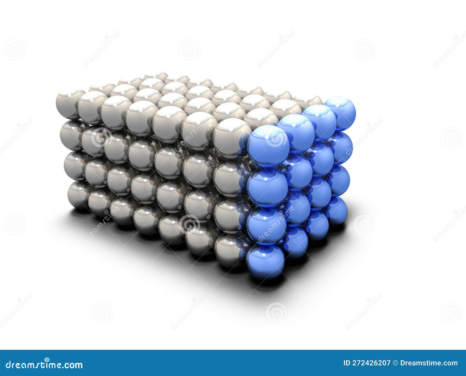 A Cubic Structure with Many Aligned Spheres with a Metallic Luster. a ...
