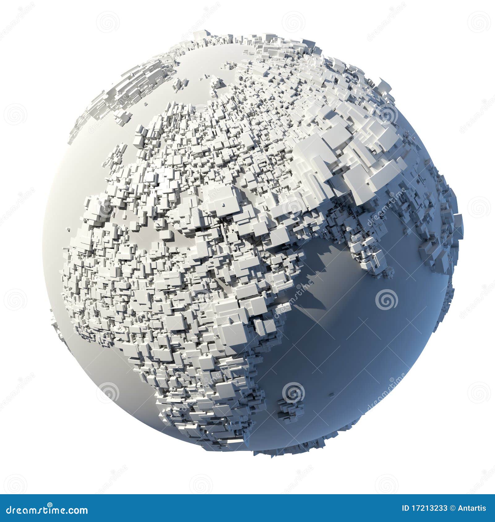 Cubic Structure of the Planet Earth Stock Illustration - Illustration ...