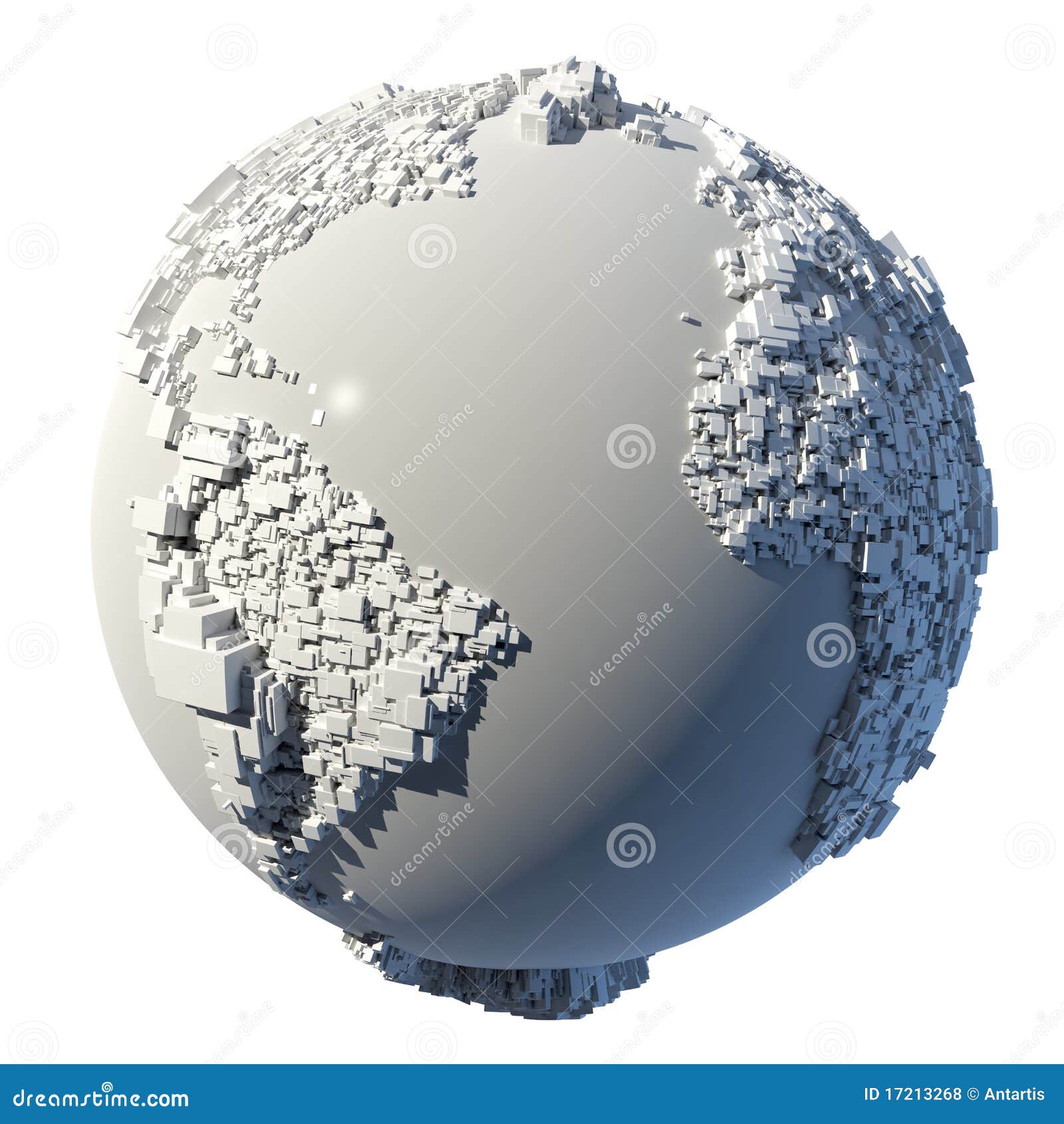Cubic Structure of the Planet Earth Stock Illustration - Illustration ...