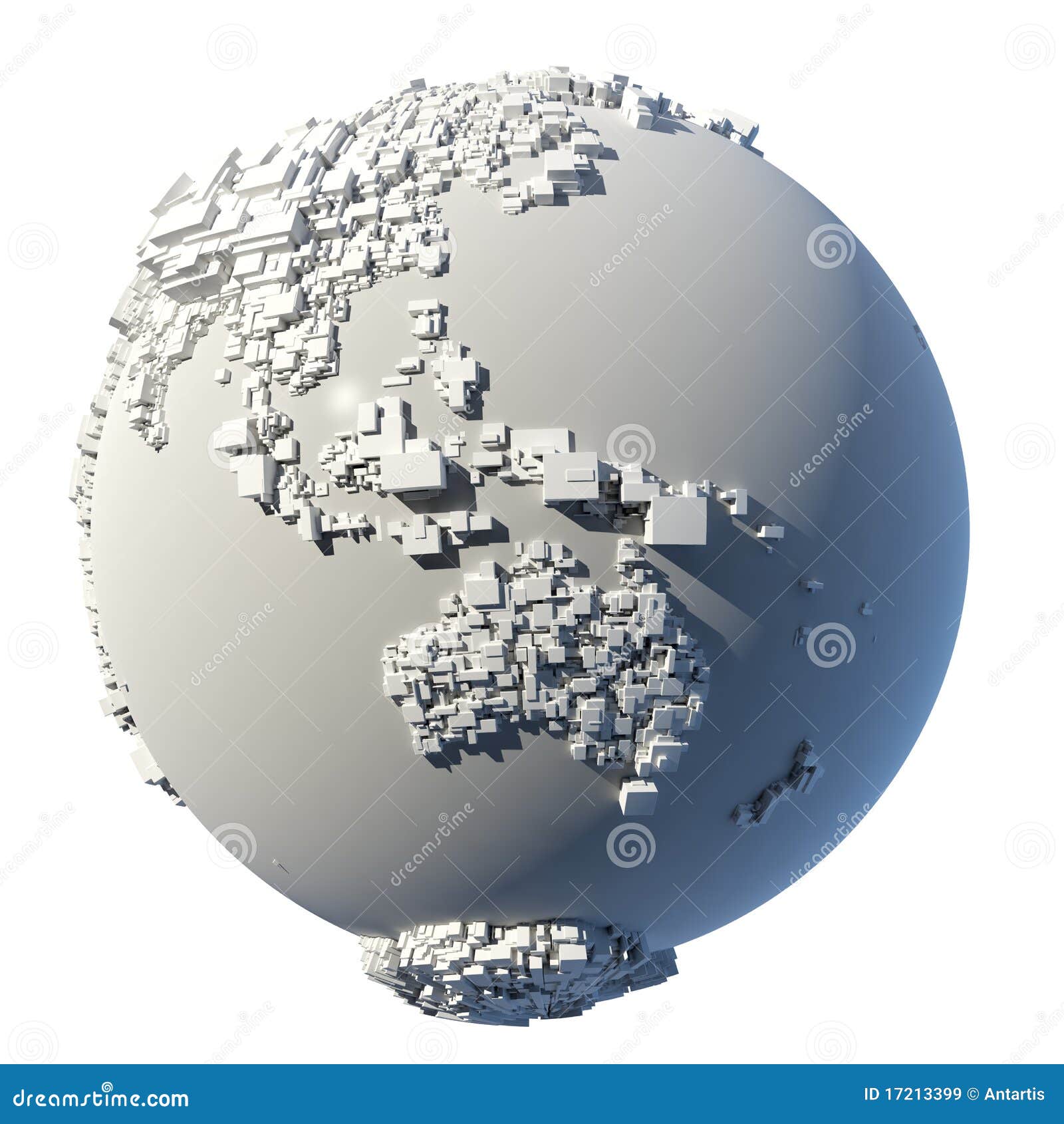Cubic Structure of the Planet Earth Stock Illustration - Illustration ...