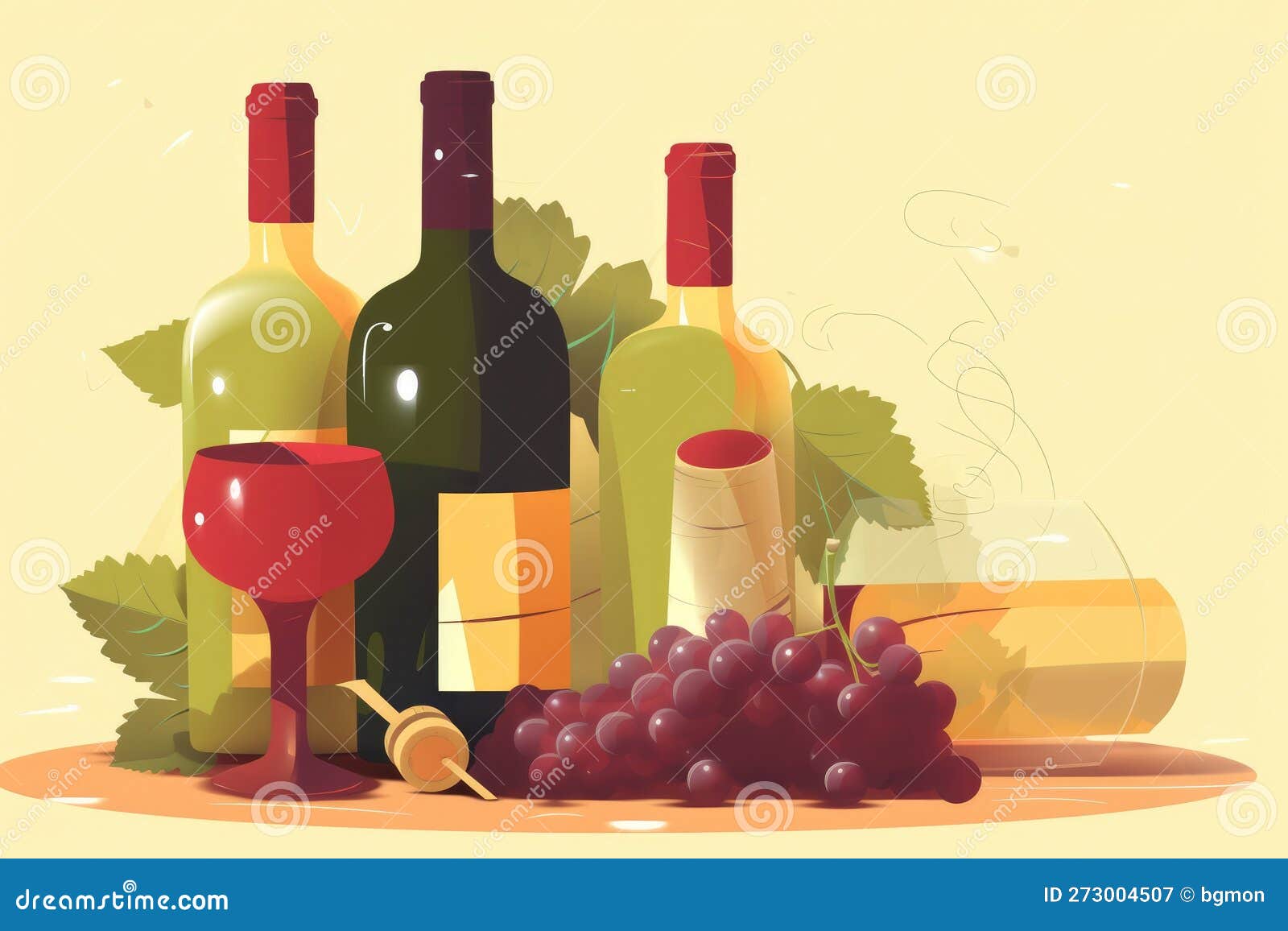 Cubic Wine Vector Graphic Illustration. Generative Ai Stock ...