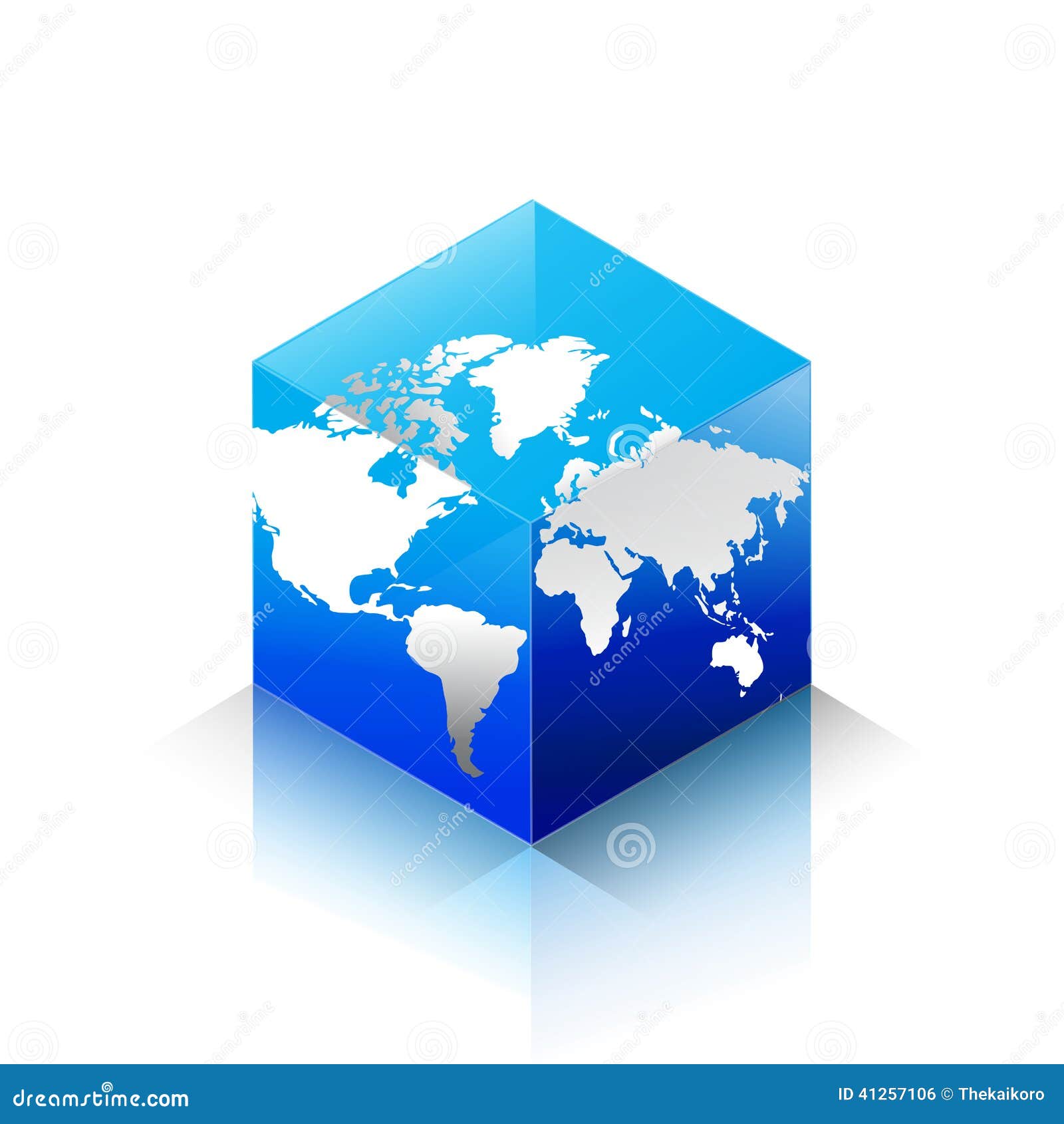 Cubic World stock vector. Illustration of round, globe - 41257106