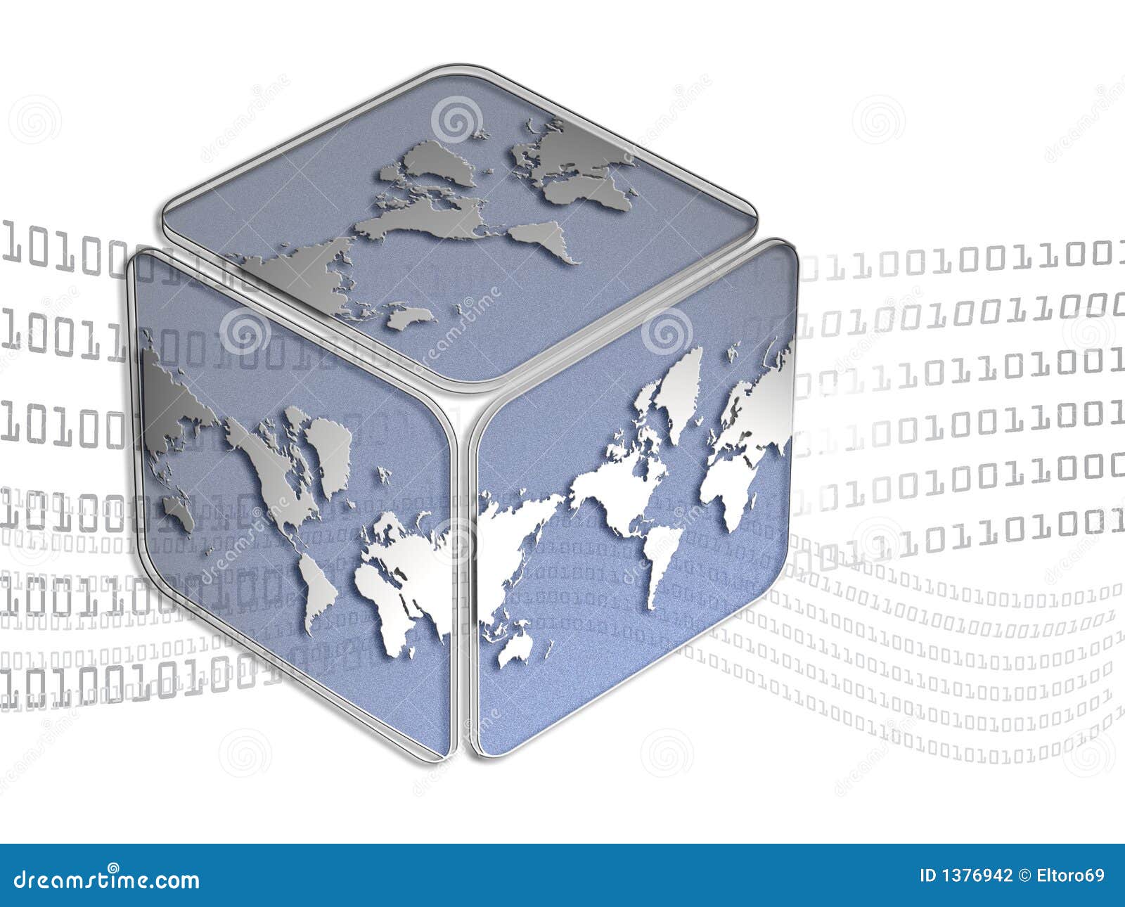 Cubic world map stock illustration. Illustration of print - 1376942