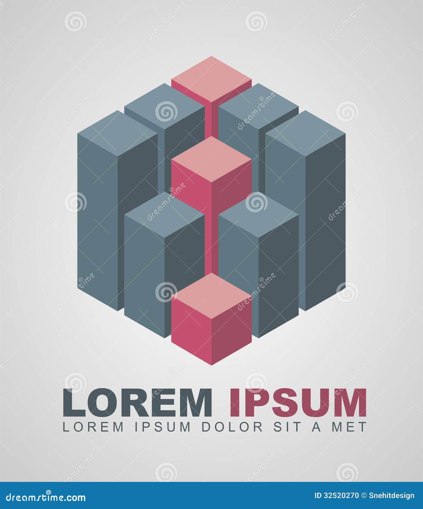 Cubical icon stock illustration. Illustration of modern - 32520270