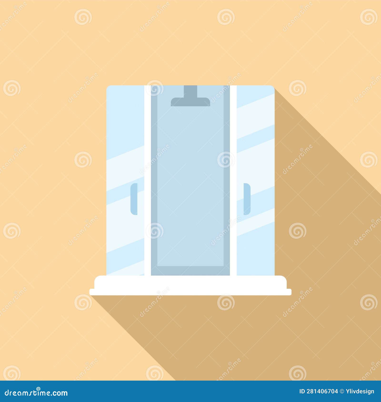 Cubicle Flat Line Icon Set. Cubicle Thin Line Illustration Vector ...