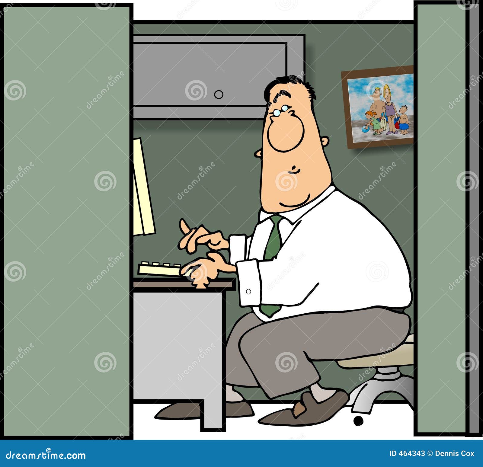 Cubicle Man Royalty-Free Illustration | CartoonDealer.com #464343