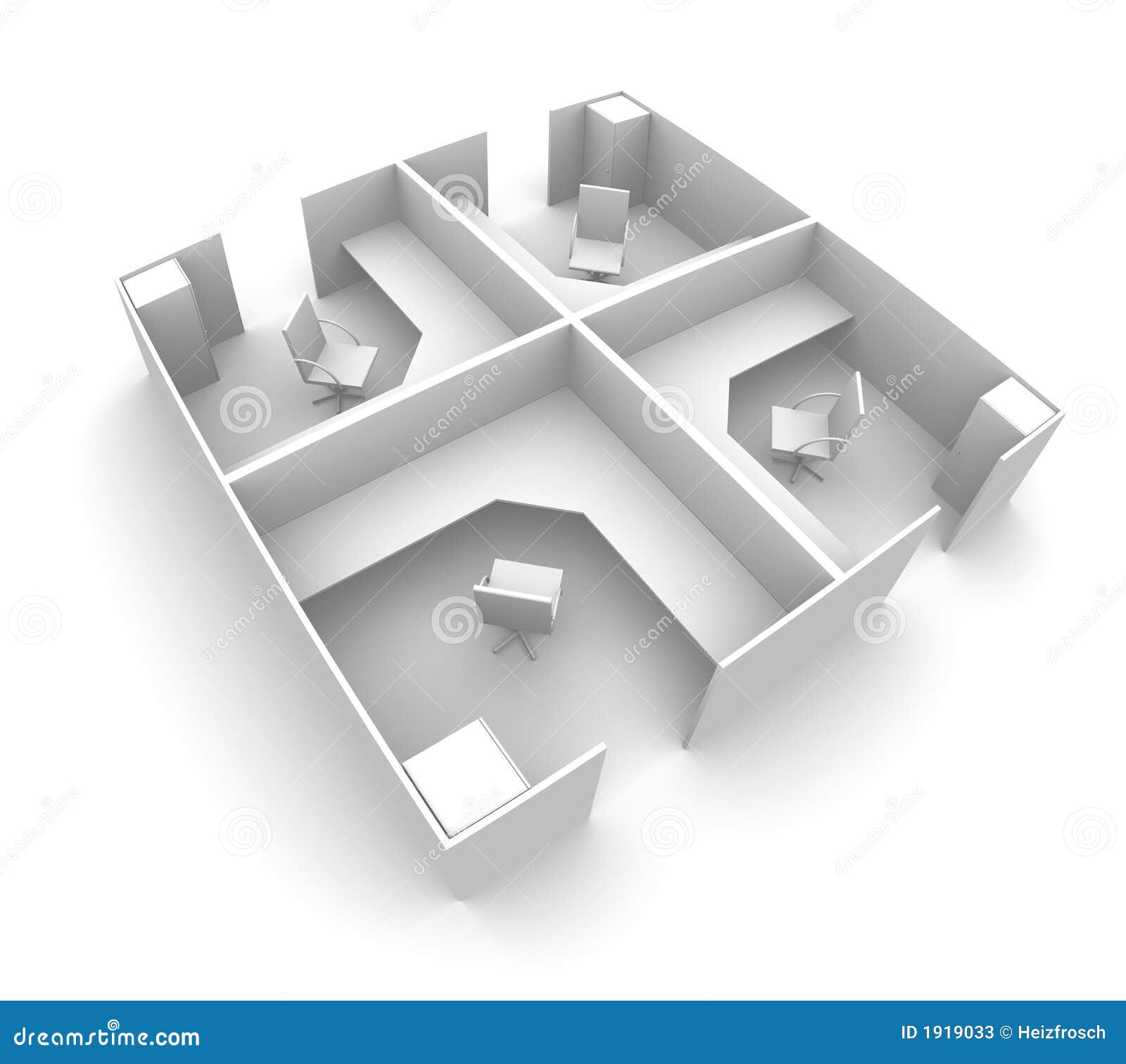 Cubicles stock illustration. Illustration of floor, office - 1919033
