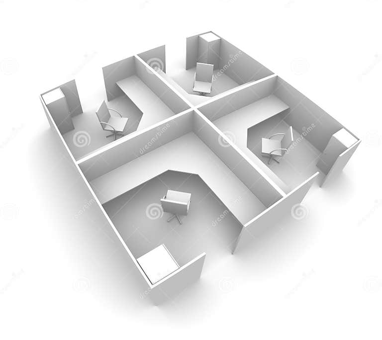Cubicles stock illustration. Illustration of floor, office - 1919033