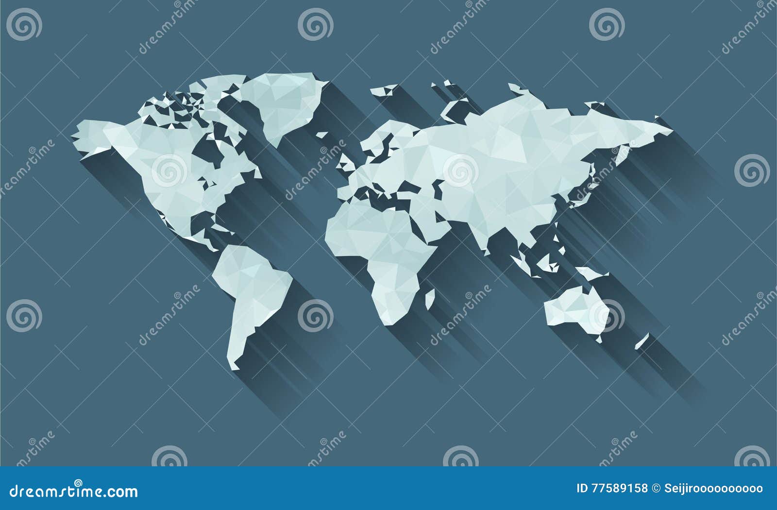 Cubism Form of WORLD MAP Shadow Stock Vector - Illustration of earth ...