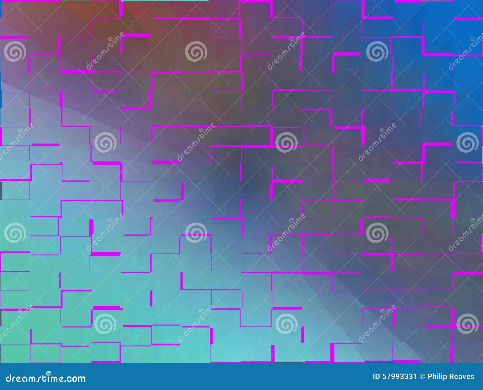 Cubist Blue Tiles Abstract Background Stock Illustration - Illustration ...