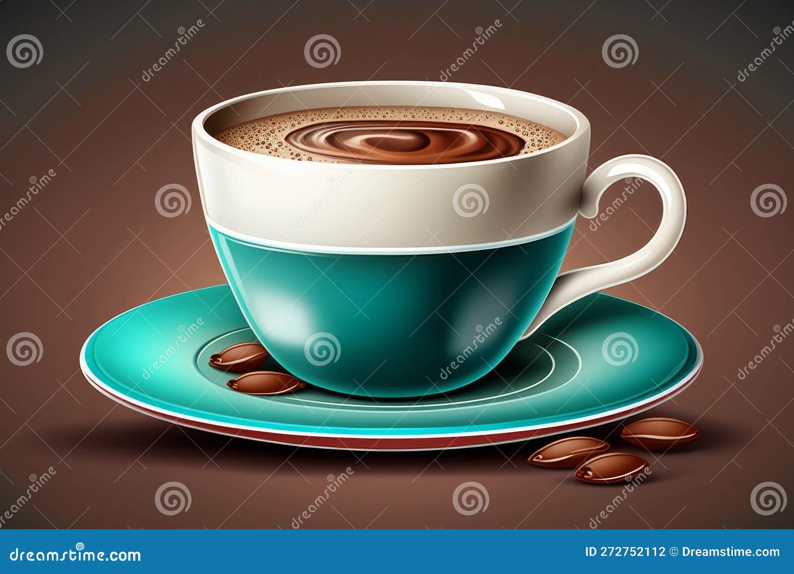 Cubist Coffee Cup Vector. Generative Ai Stock Illustration ...