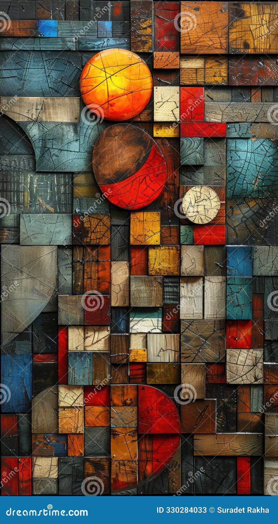 Cubist Composition, Fragmented Forms, Geometric Shapes, Bold Outlines ...