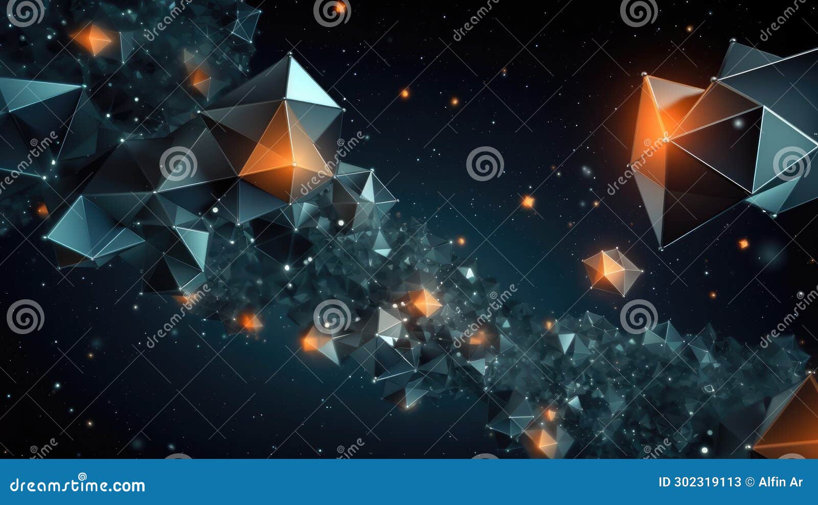 Cubist Cosmos, a Geometric Exploration of the Outer Space Stock Image ...