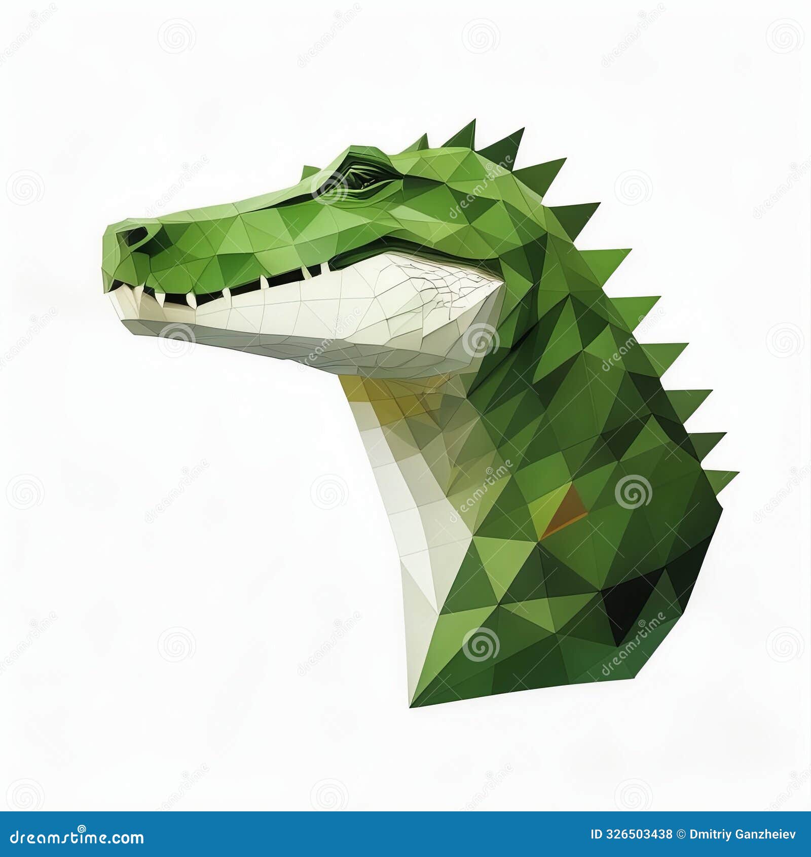 Cubist Crocodile stock illustration. Illustration of vector - 326503438