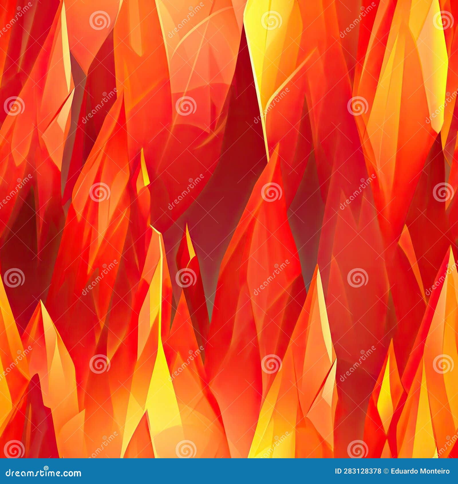 Cubist-inspired Abstract Vector Illustrations Of Fiery Backgrounds ...