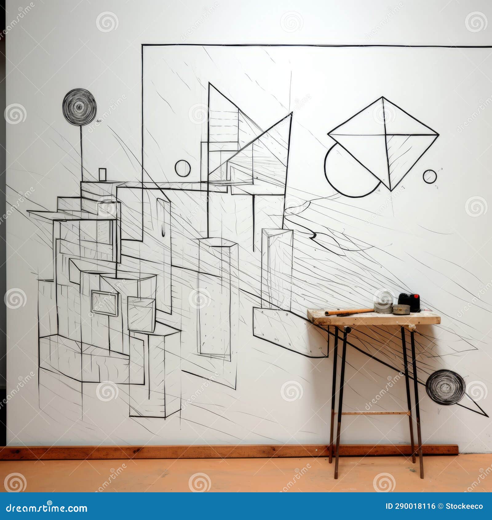 Cubist-inspired Interactive Installation Art with Meticulous Line Work ...