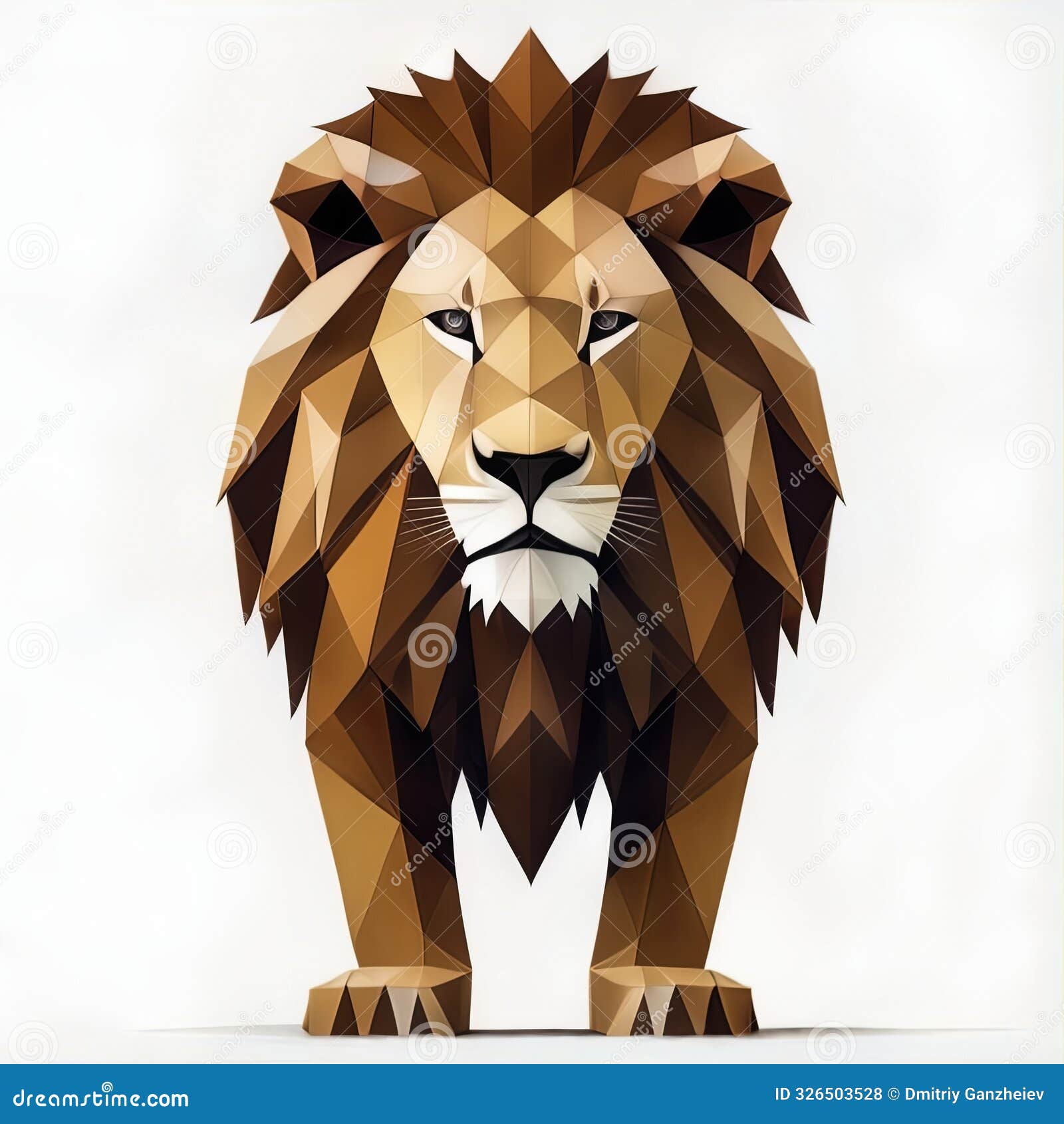 Cubist Lion stock illustration. Illustration of angles - 326503528