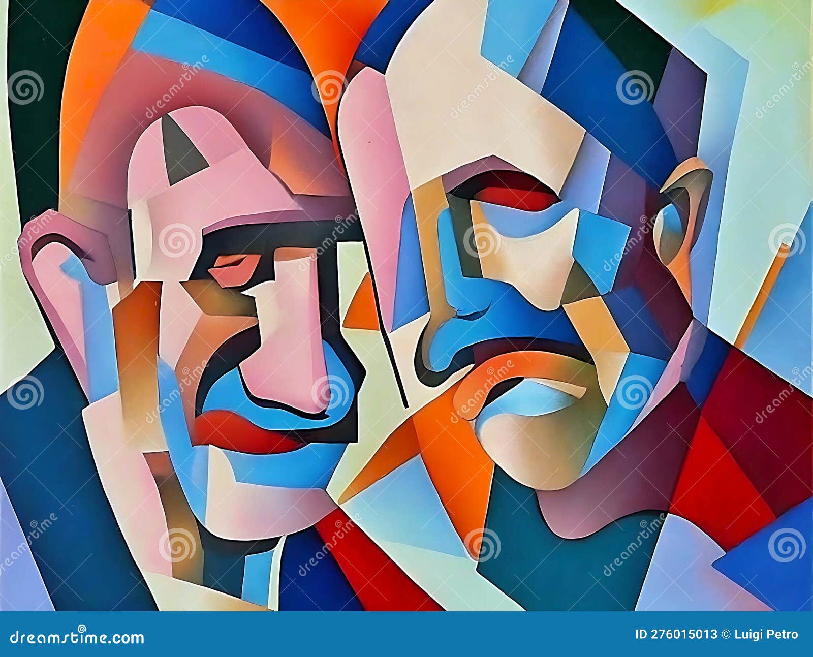 Cubist Style Portrait of Human Faces Stock Illustration - Illustration ... Cubist Style Portrait of Human Faces Stock Illustration - Illustration ...