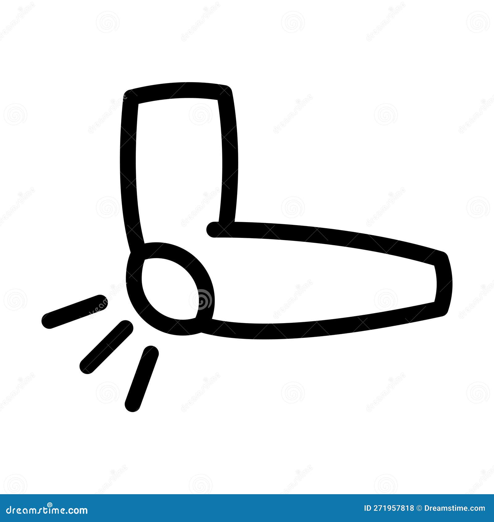 Cubit Vector Thick Line Icon for Personal and Commercial Use Stock ...