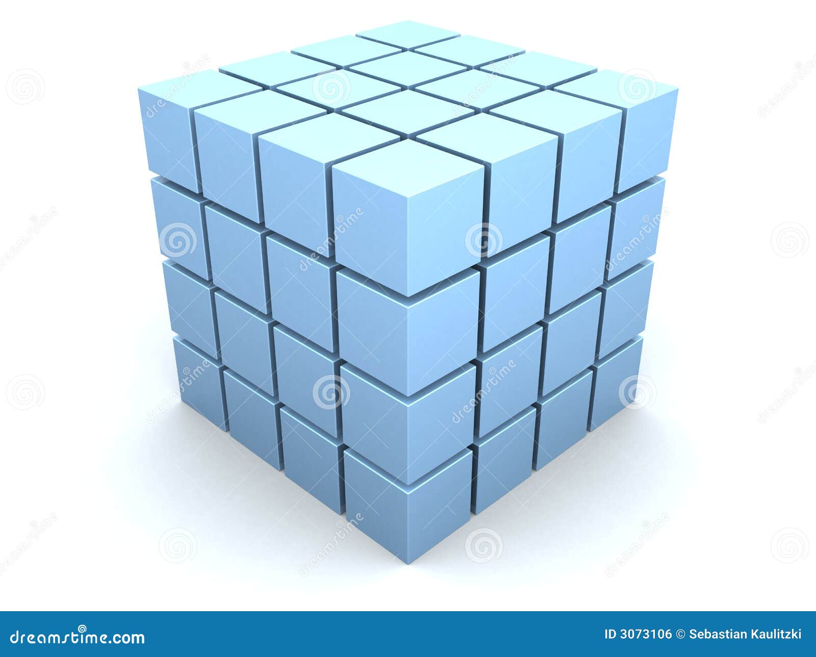 Cubo 3d ilustração stock. Ilustração de diagonal, especial - 3073106