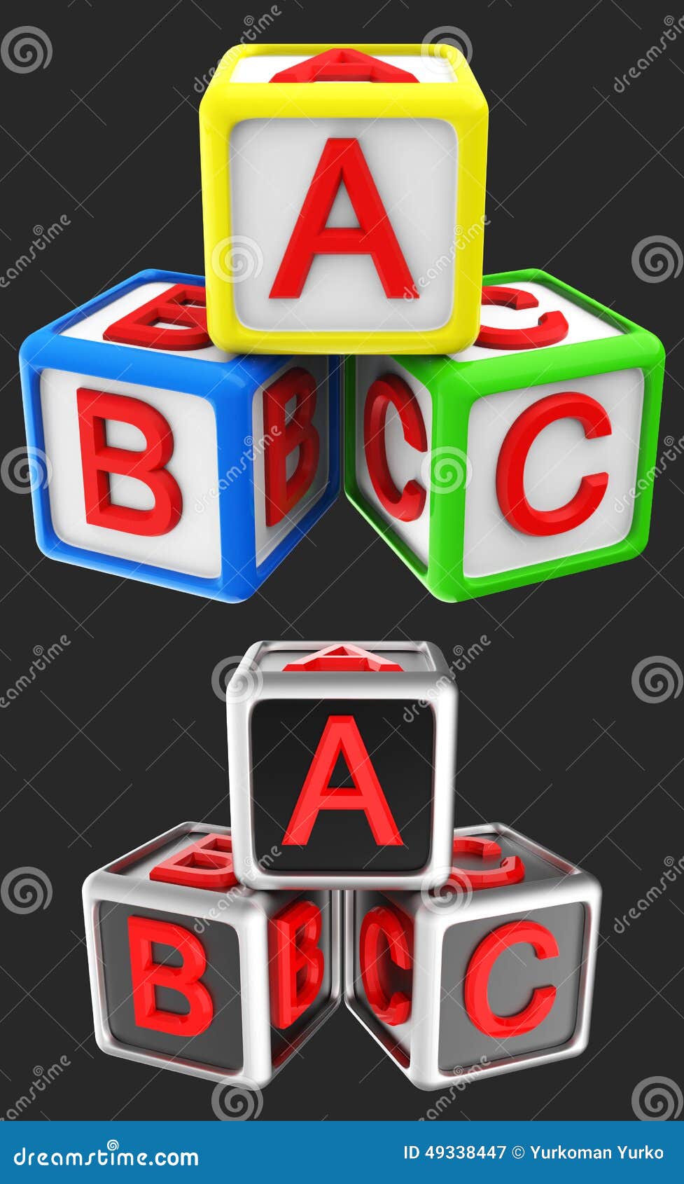 Cubo ABC de los bloques stock de ilustración. Ilustración de carta ...