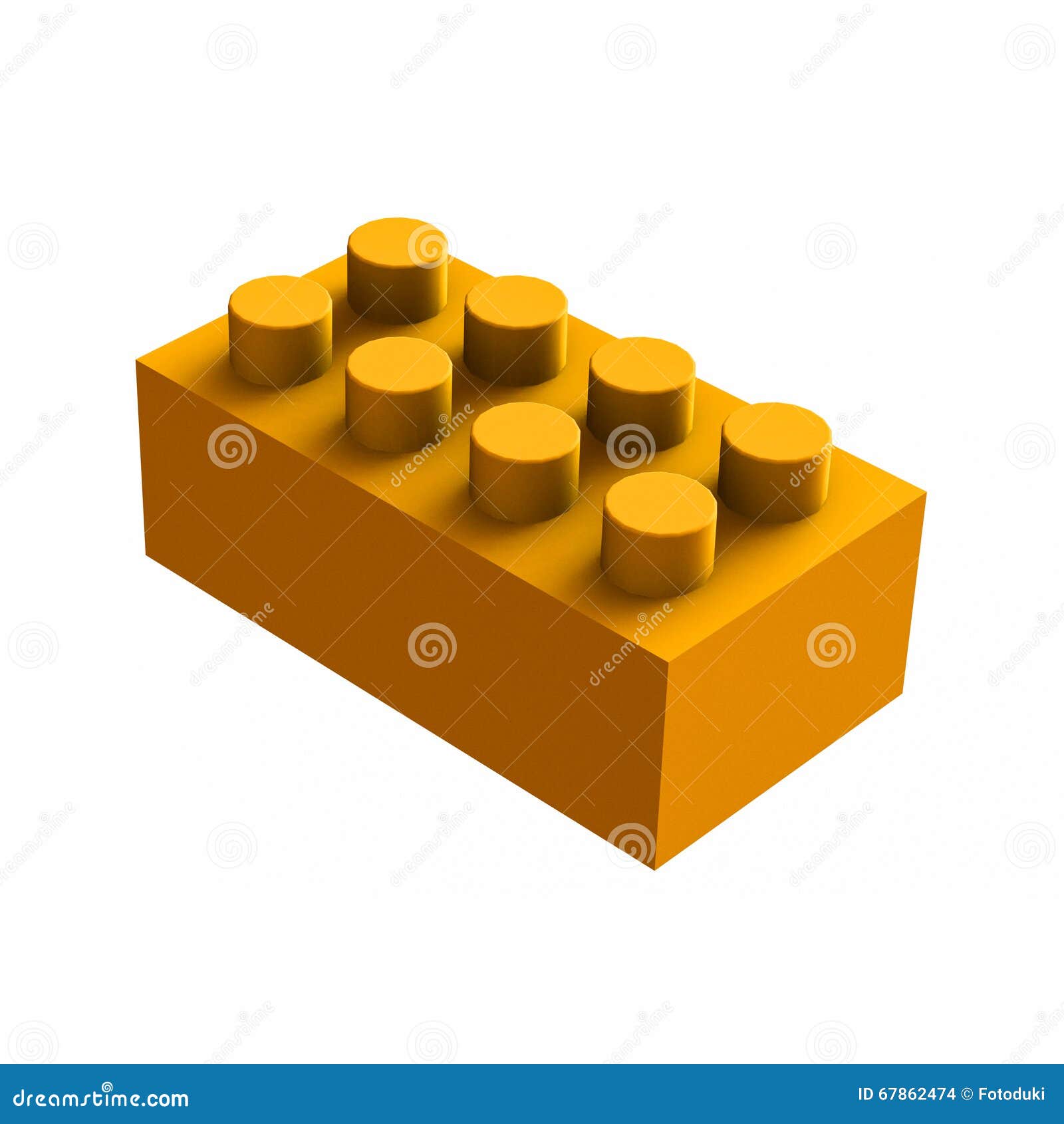 Cubo Arancio Di Lego Per I Giochi Illustrazione di Stock ...