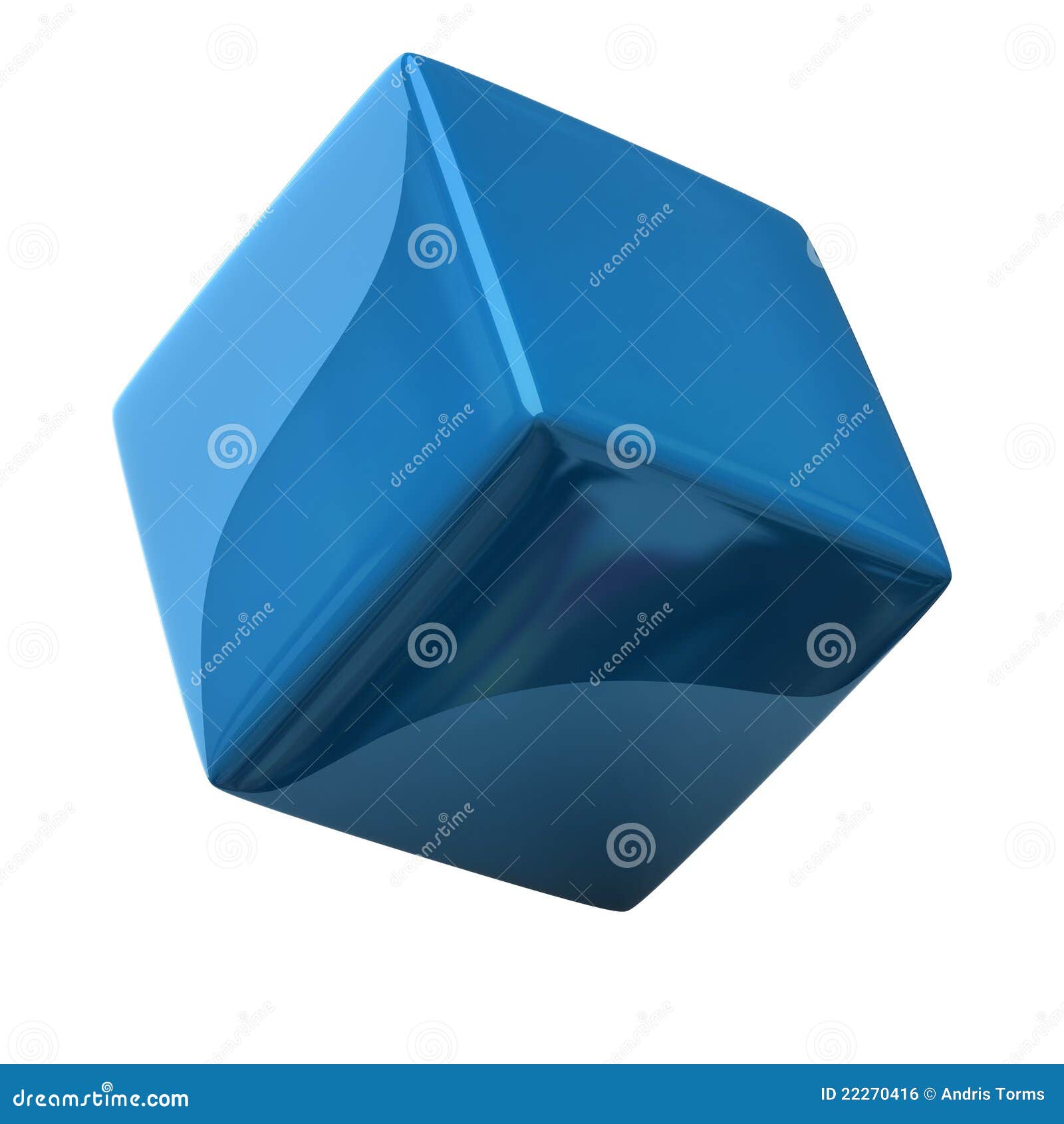 Cubo azul 3d stock de ilustración. Ilustración de conceptos - 22270416