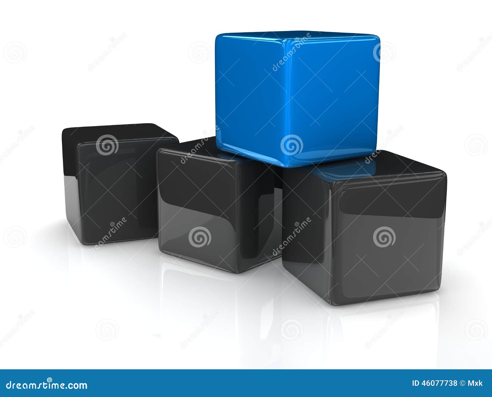 Cubo azul stock de ilustración. Ilustración de distintivo - 46077738