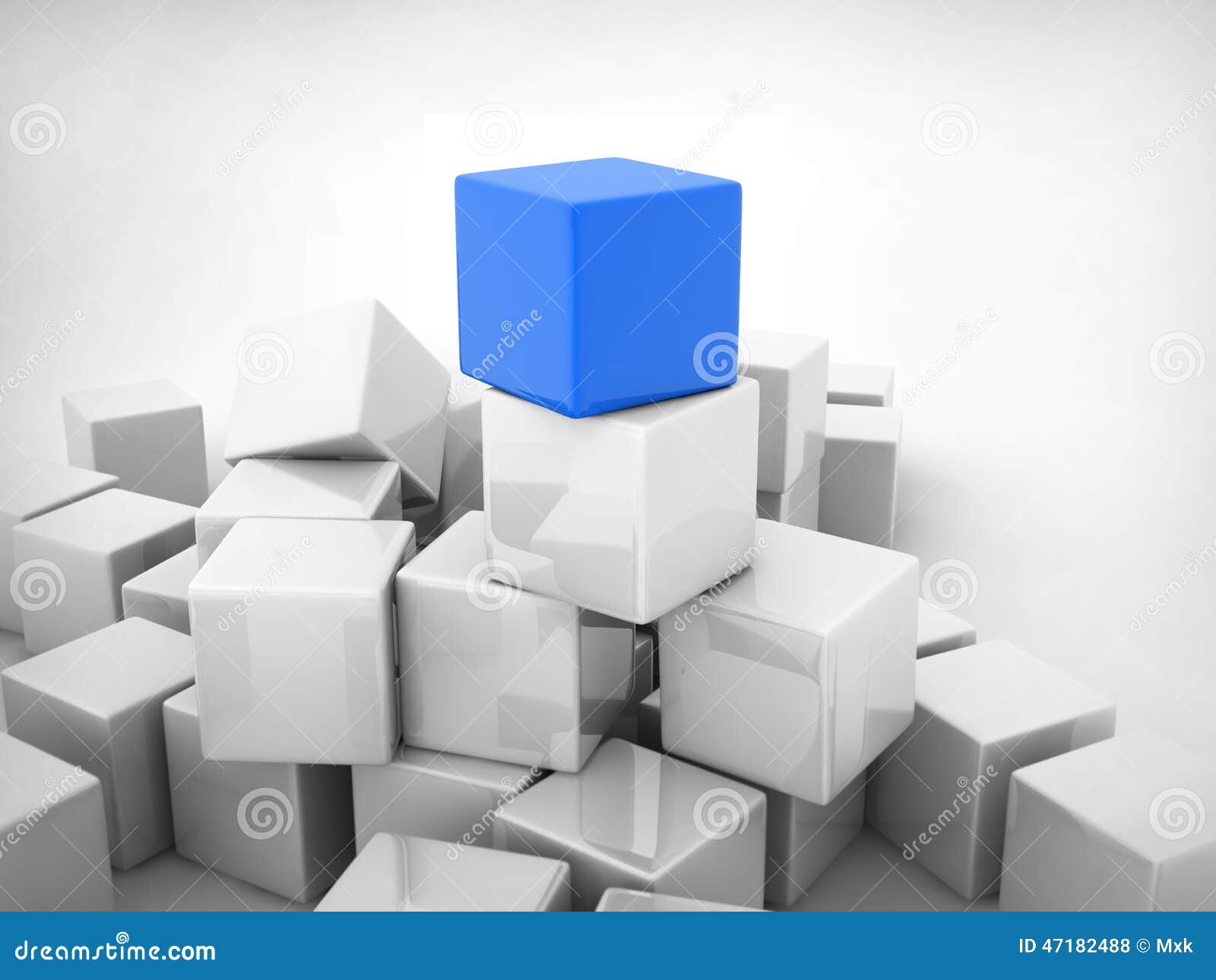 Cubo azul stock de ilustración. Ilustración de coleta - 47182488