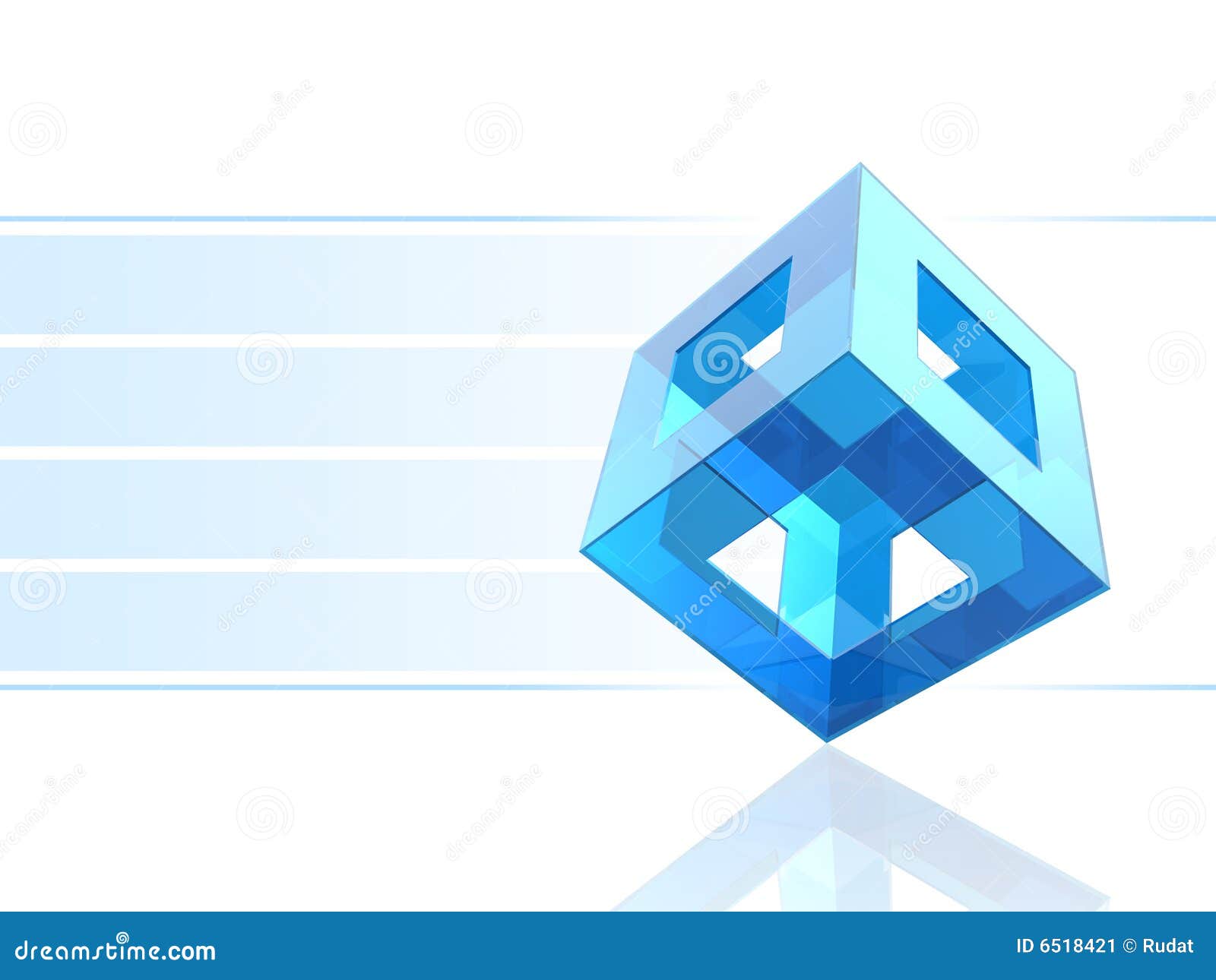 Cubo azul stock de ilustración. Ilustración de negocios - 6518421