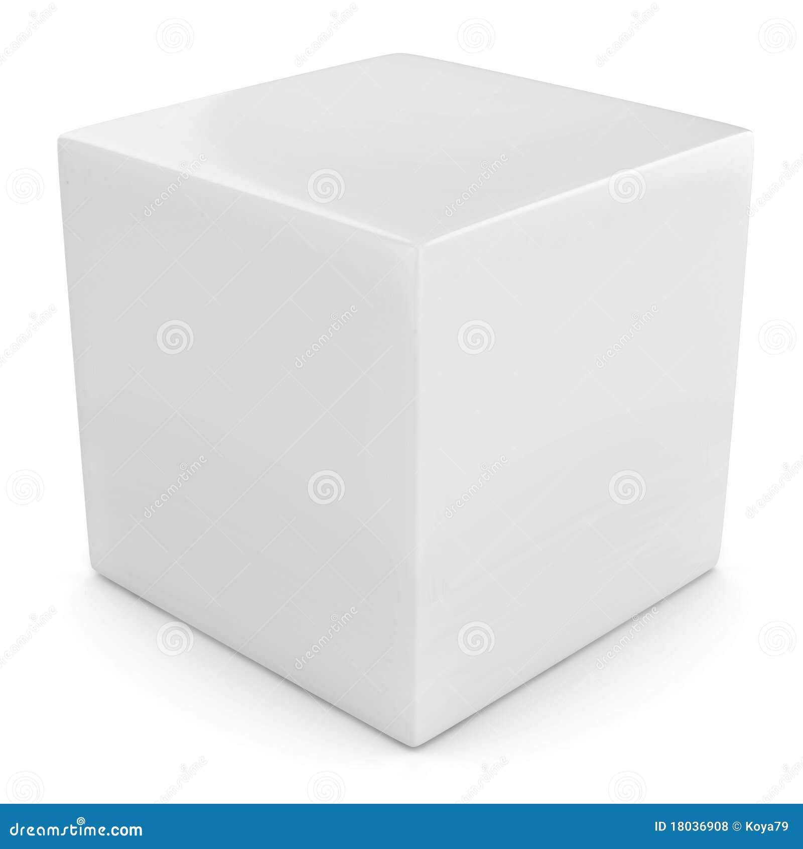 Cubo blanco 3d stock de ilustración. Ilustración de genérico - 18036908