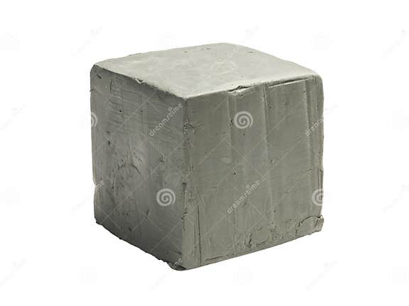 Cubo Da Argila De Modelagem Imagem de Stock - Imagem de verde, isolado ...