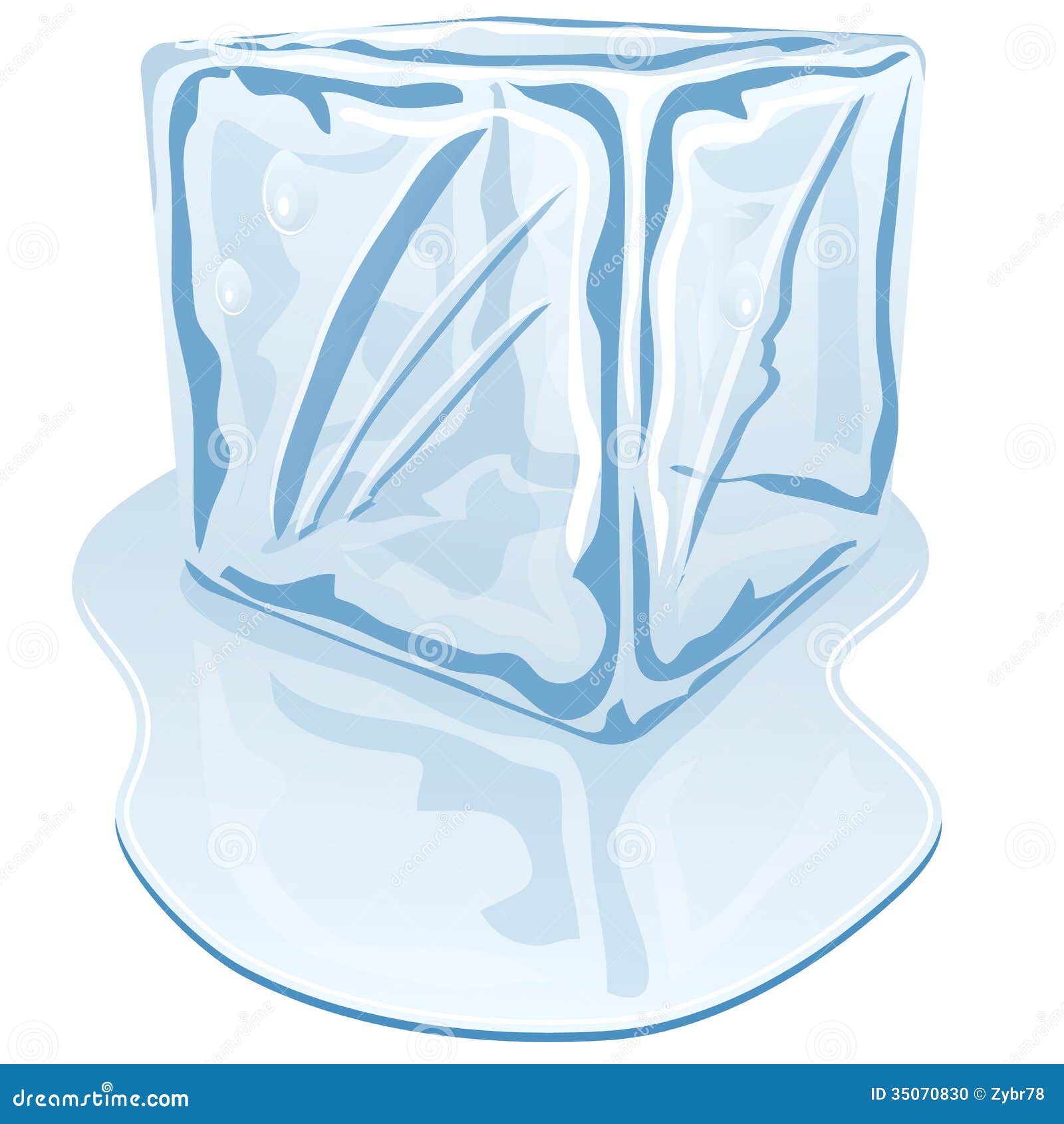 Cubo de hielo ilustración del vector. Ilustración de hielo - 35070830