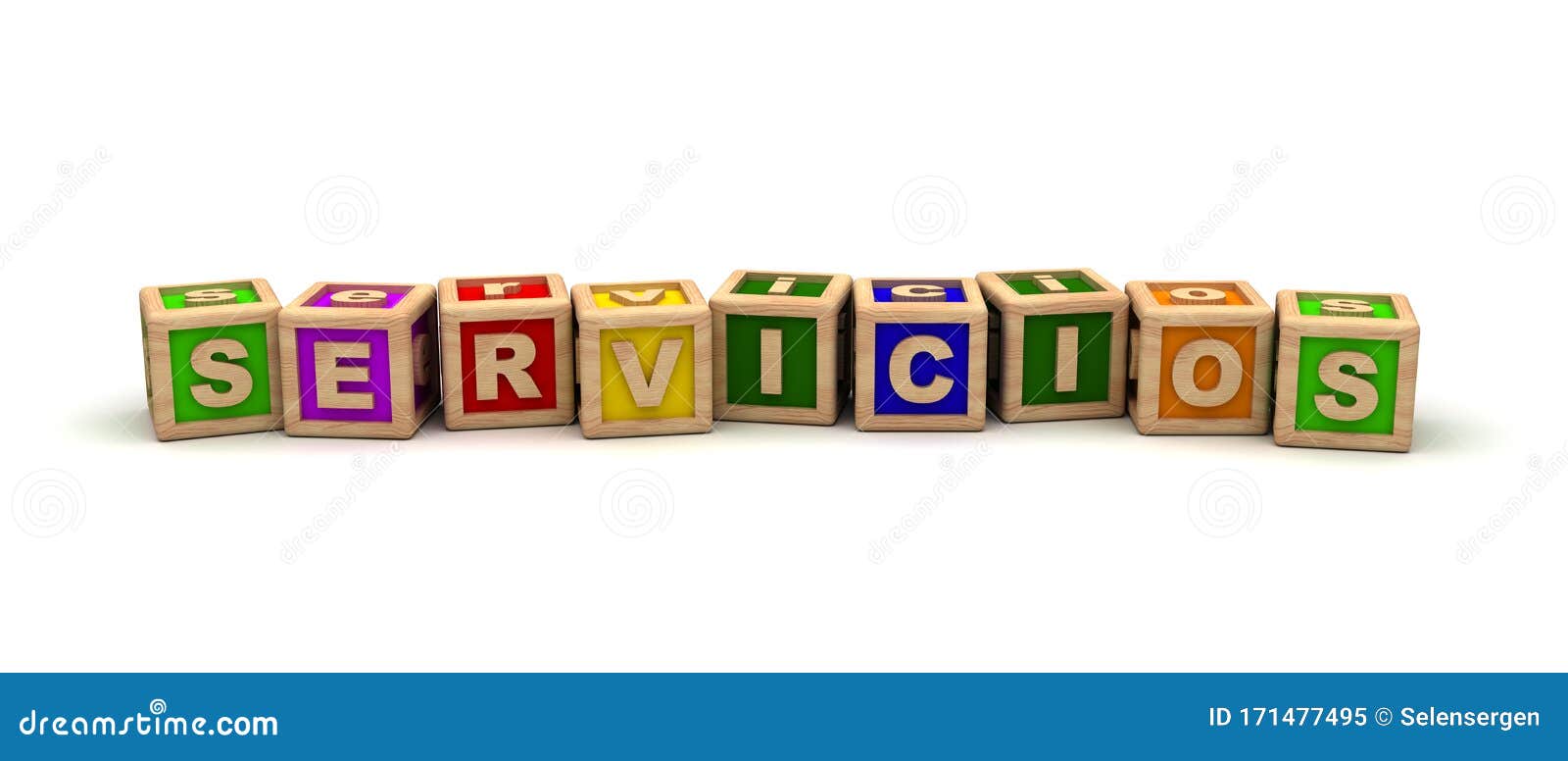 Cubo de texto de Servicios stock de ilustración. Ilustración de muestra ...