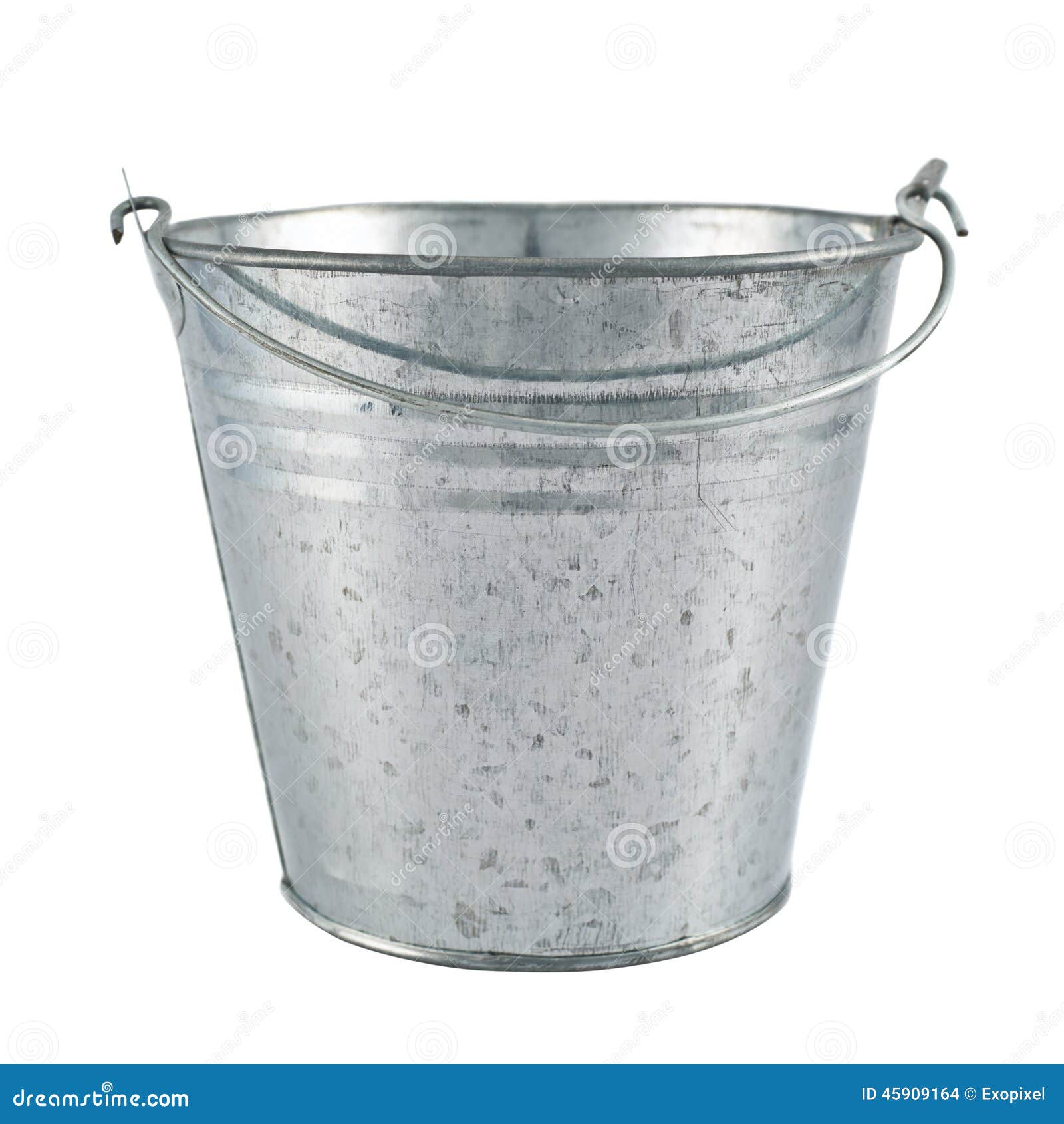 Cubo Del Cinc Del Metal Aislado Foto de archivo - Imagen de antigüedad ...