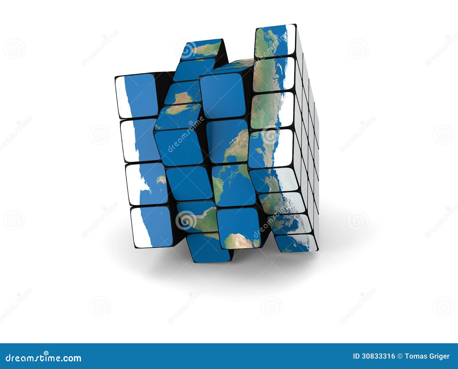 Cubo do mundo ilustração stock. Ilustração de mapa, global - 30833316