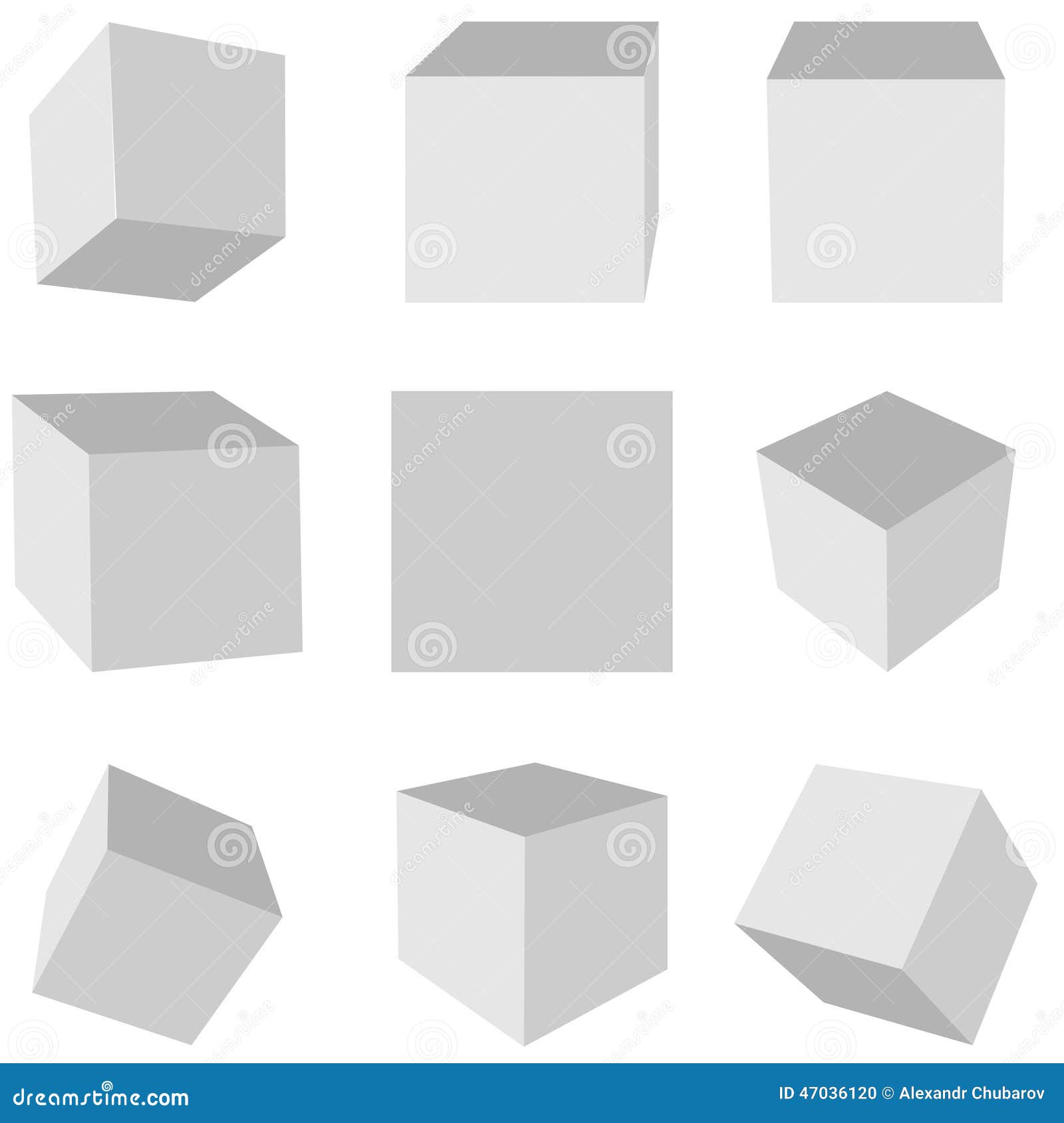 Cubo geométrico ilustração do vetor. Ilustração de três - 47036120