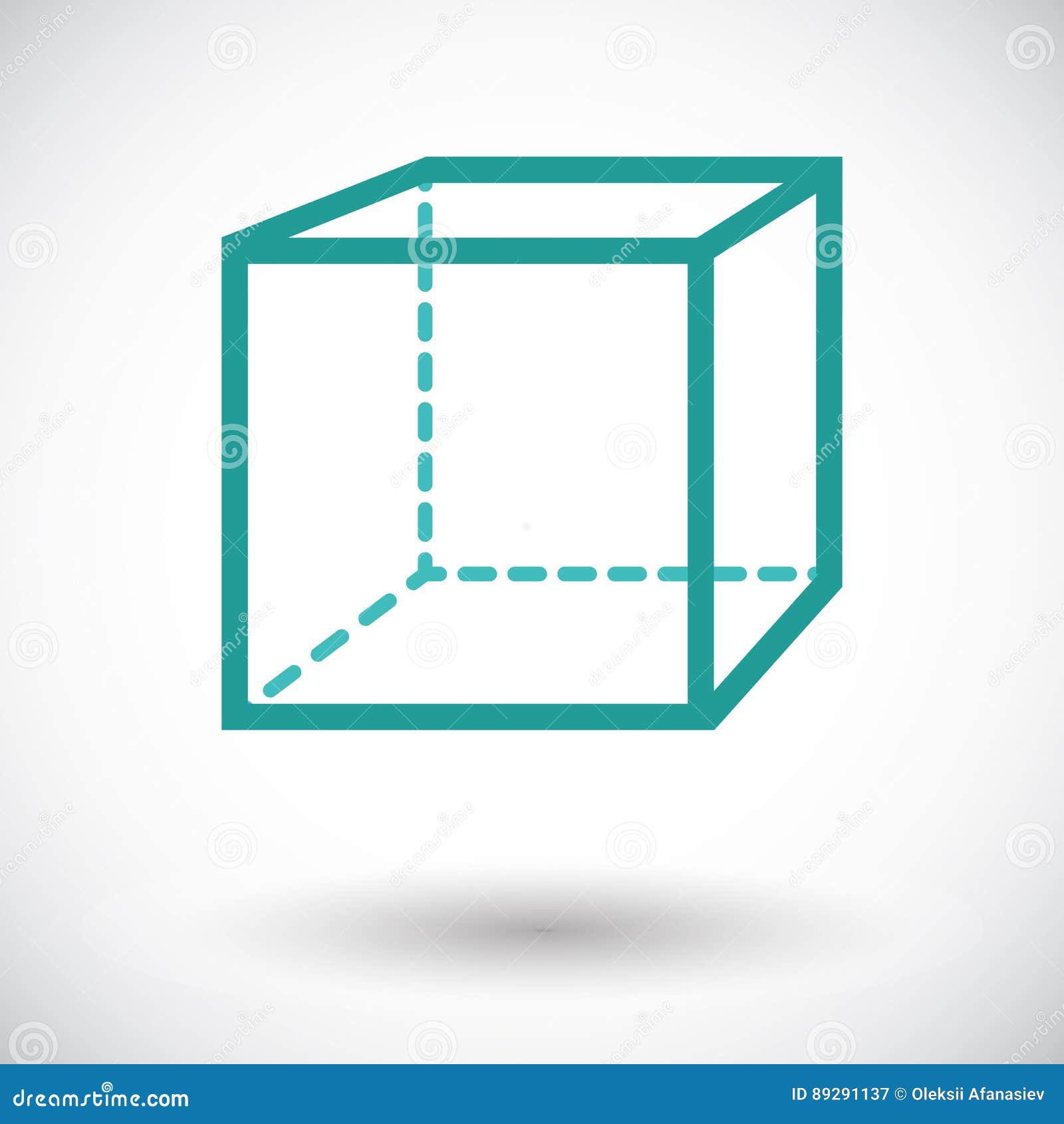 Cubo geométrico ilustración del vector. Ilustración de concepto - 89291137