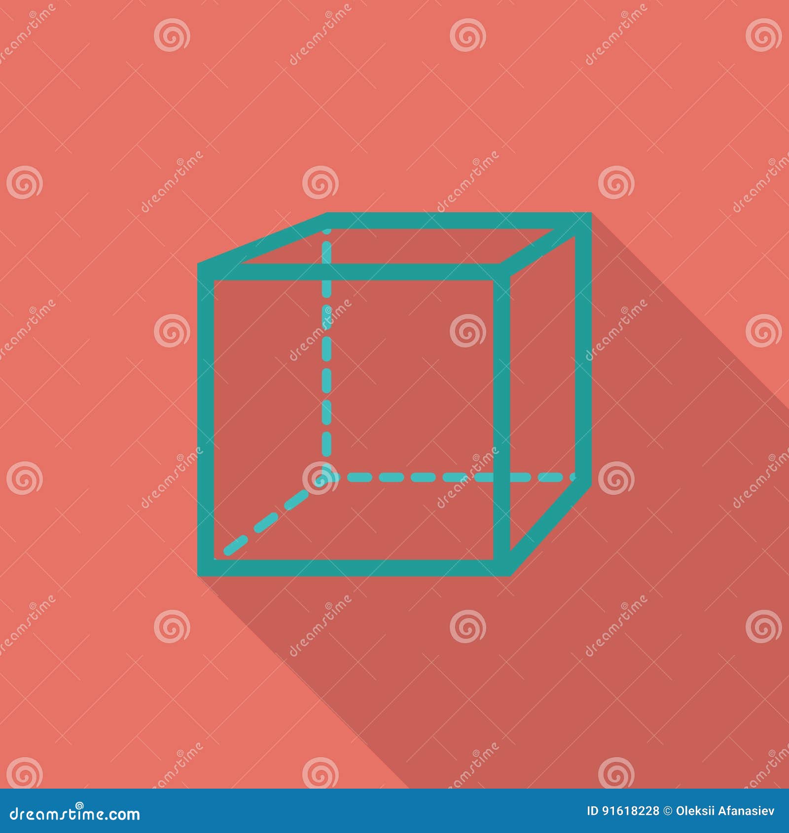 Cubo geométrico ilustración del vector. Ilustración de rectangular ...