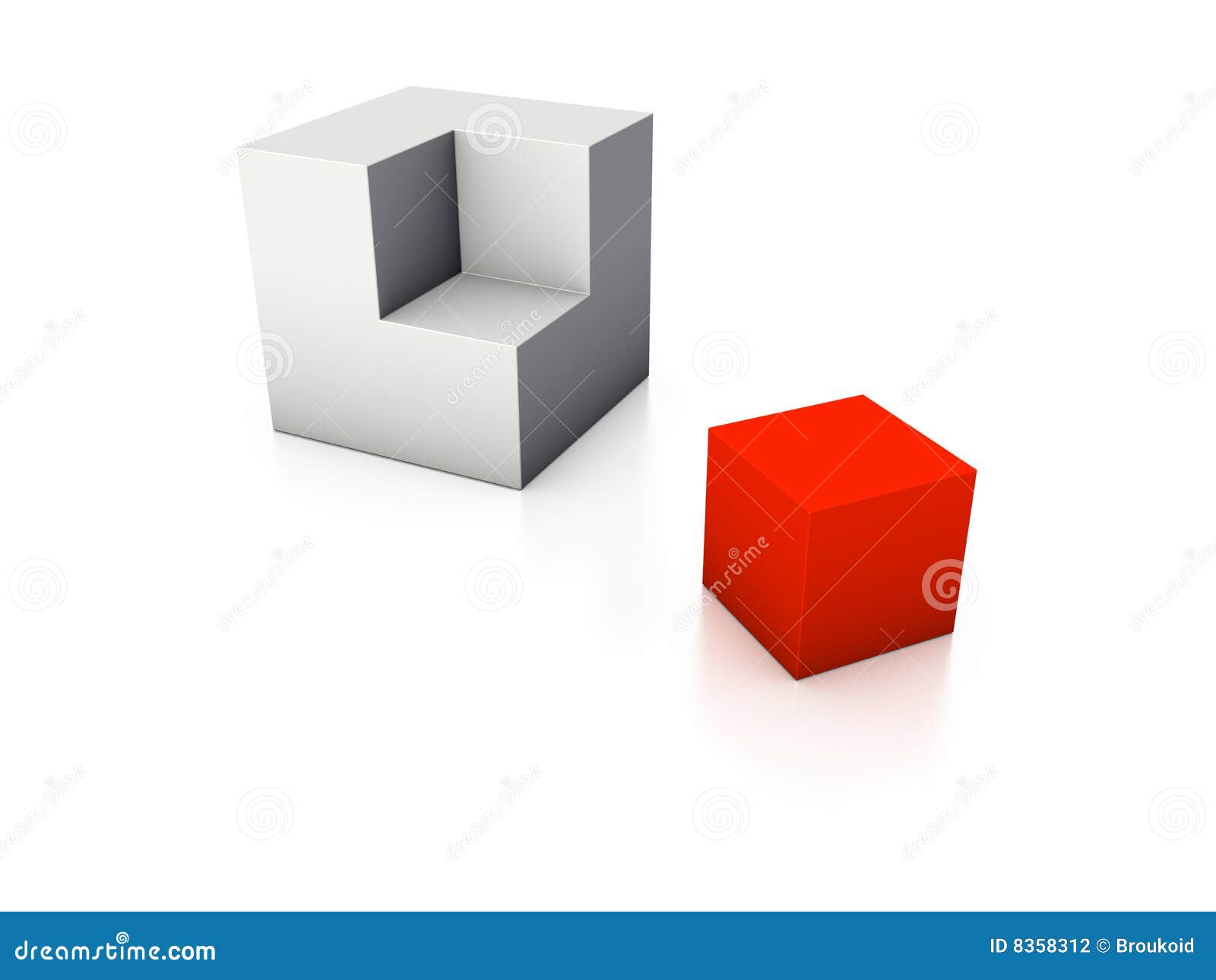 Cubo incompleto stock de ilustración. Ilustración de individualidad ...