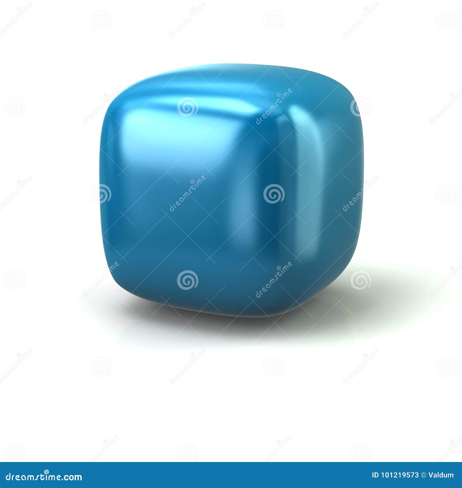 Cubo redondeado azul stock de ilustración. Ilustración de estilo ...