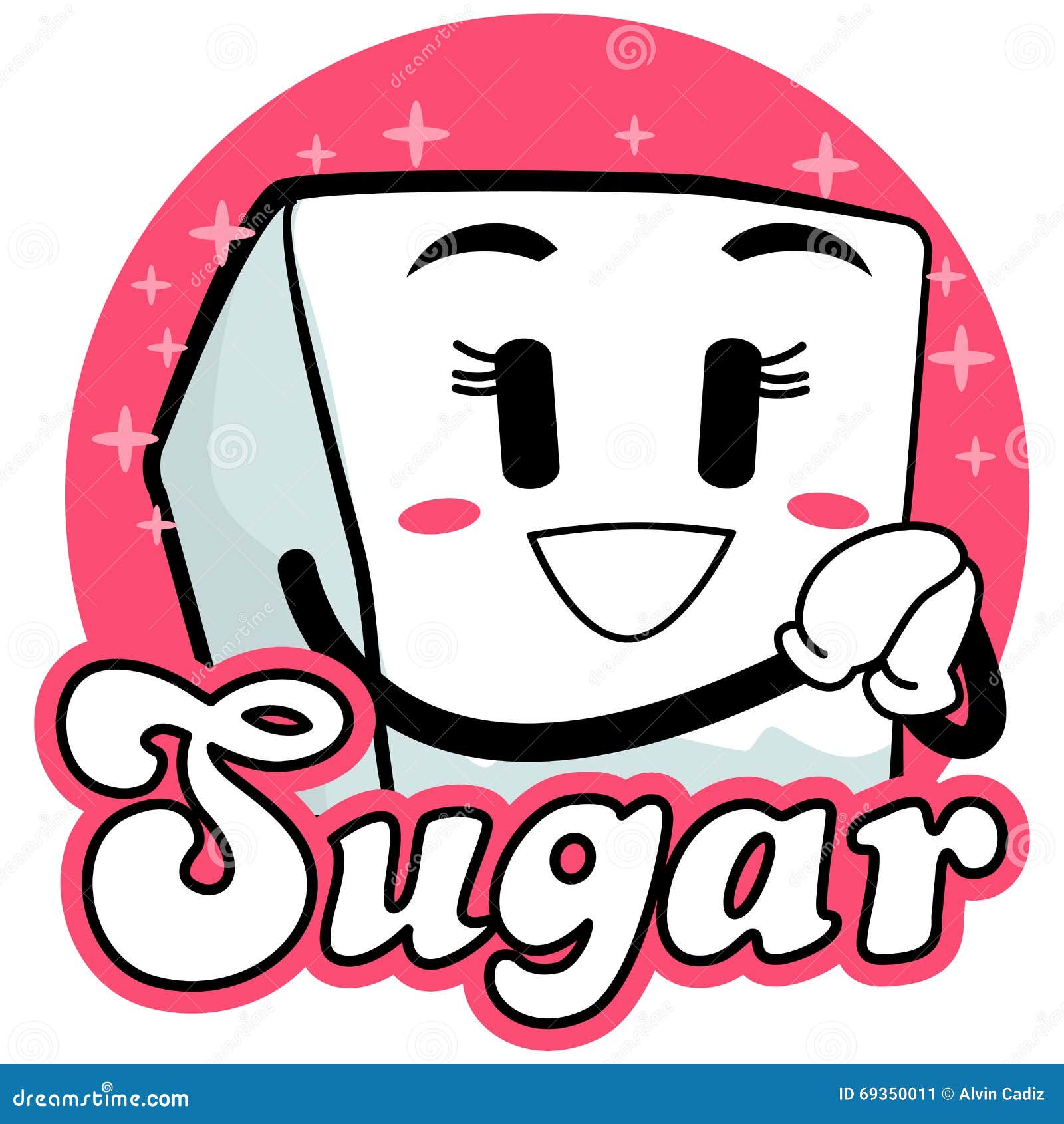 Cubo Sugar Mascot ilustración del vector. Ilustración de caramelo ...