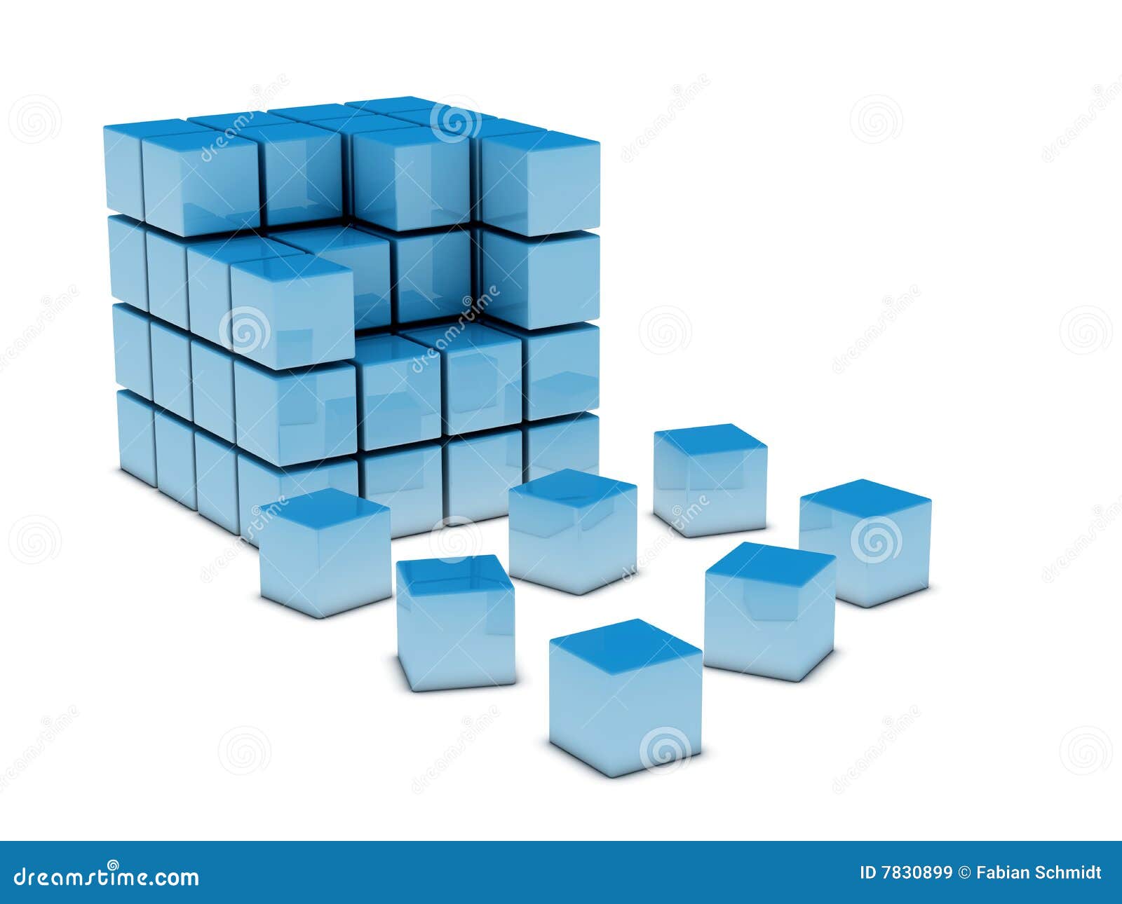 Cubo tridimensional stock de ilustración. Ilustración de cubo - 7830899