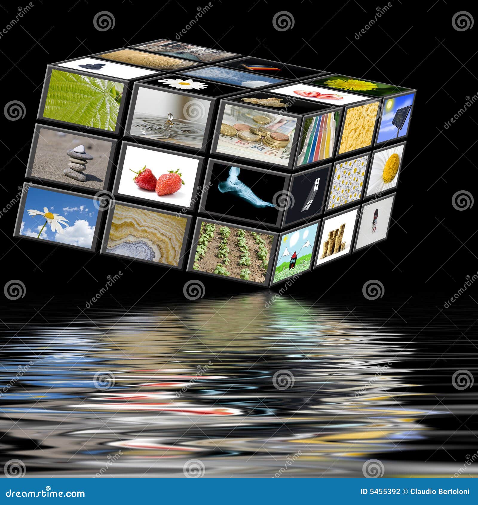 Cubo TV foto de archivo. Imagen de extracto, fondo, concepto - 5455392