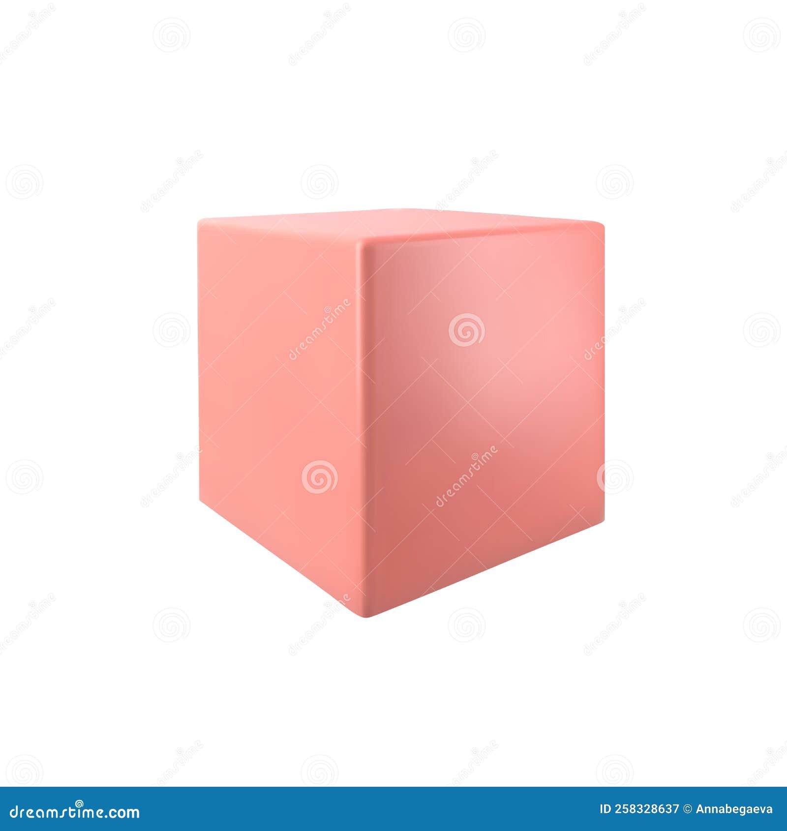 Cubo Vectorial 3d. Objeto 3d Realista Ilustración del Vector ...