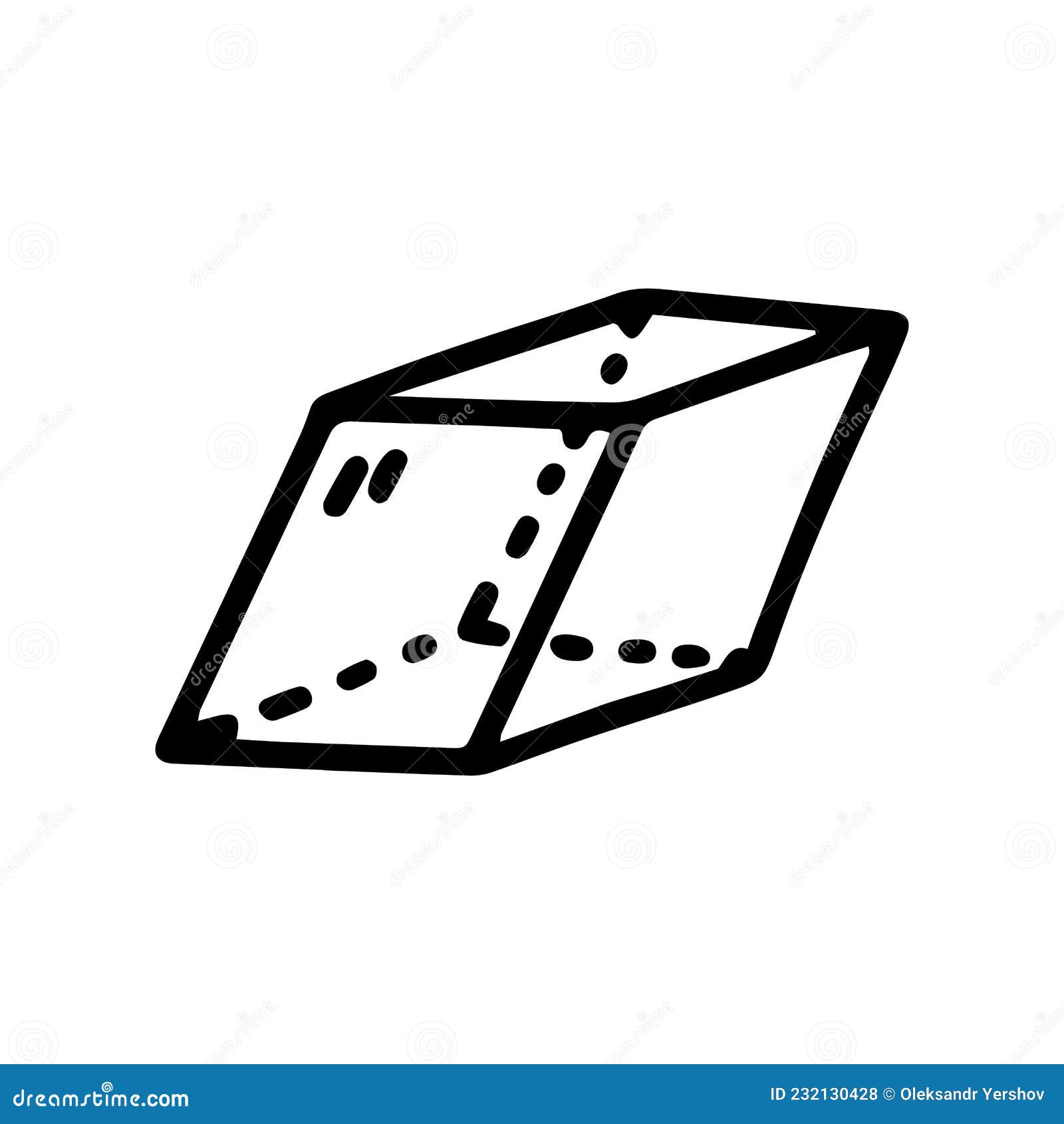 Cuboid Line Vector Doodle Simple Icon Design Stock Vector ...