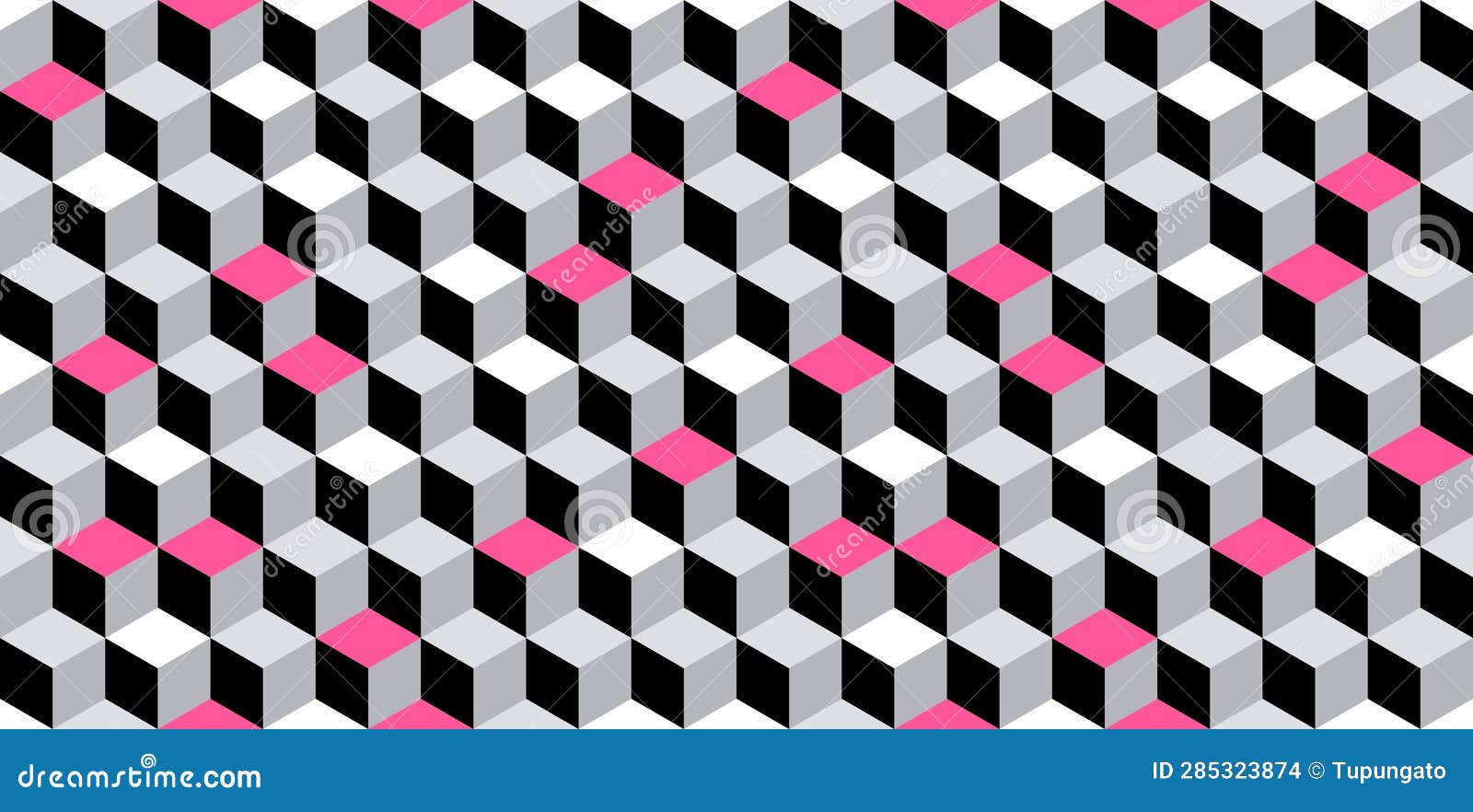 Cuboid Seamless Tiles Pattern - Modern Vector Texture Stock Vector ...