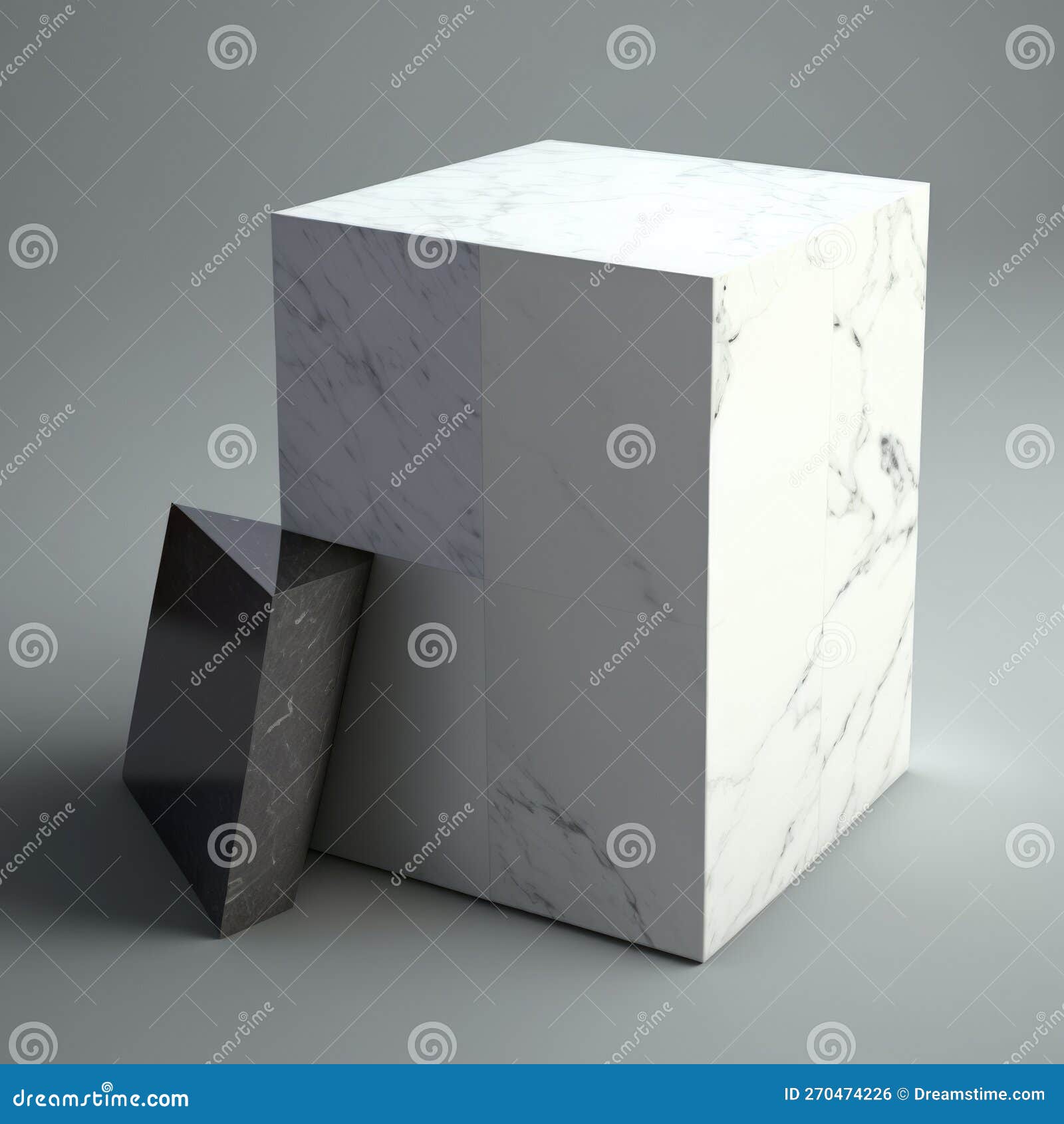 Cuboid With Six Faces Podium Empty Showcase For Packaging Product