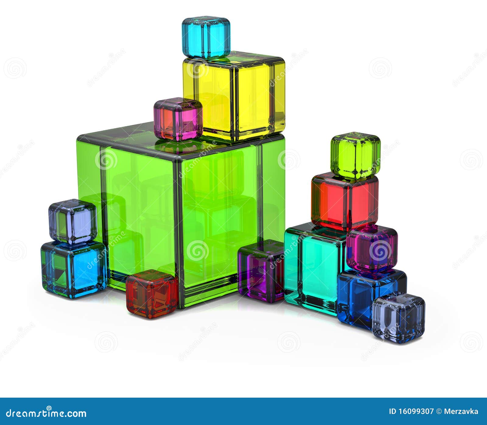 Cubos stock de ilustración. Ilustración de dimensional - 16099307